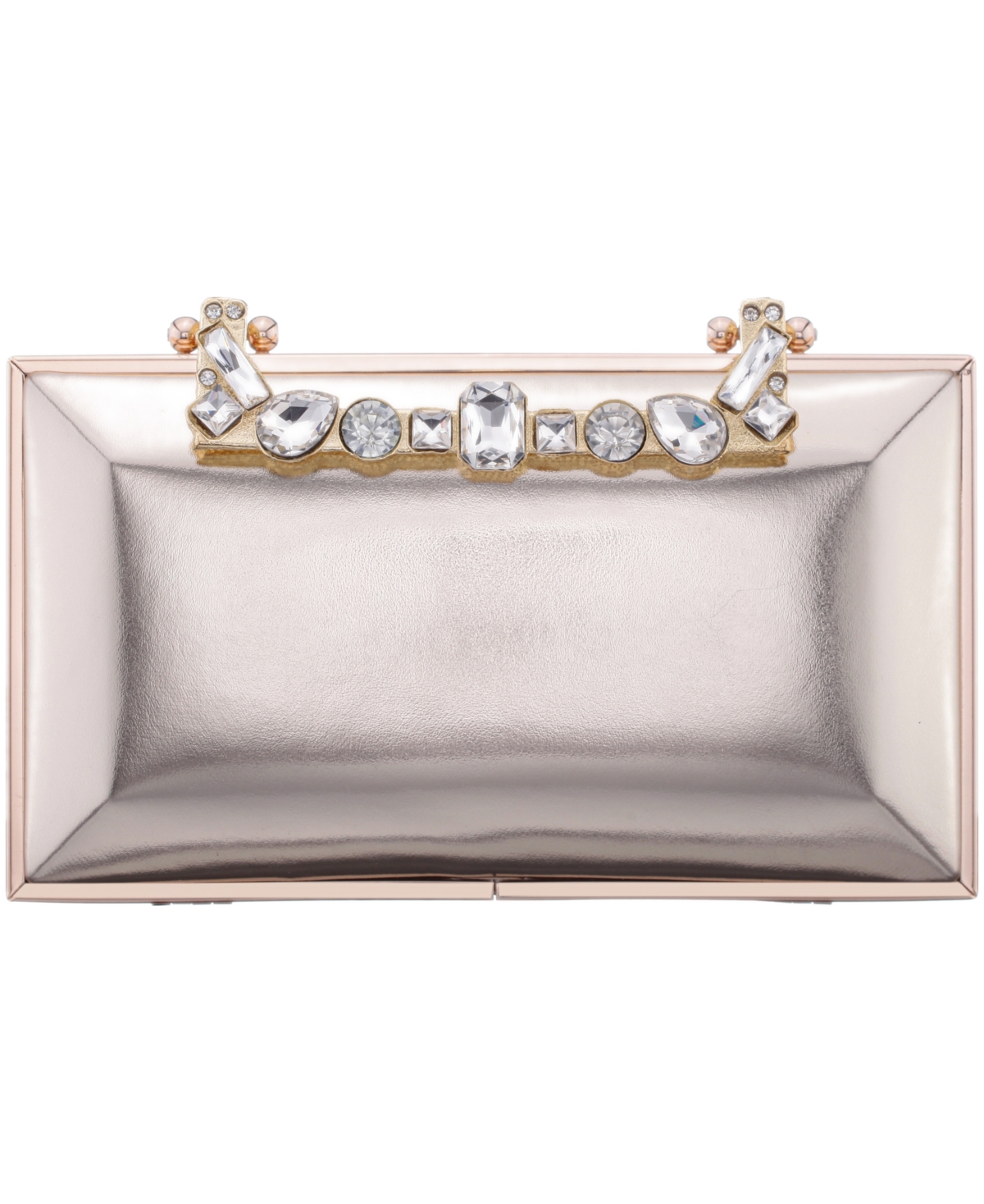 Click here for Nina Crystal Handle Lift Lock Clutch - Platino prices