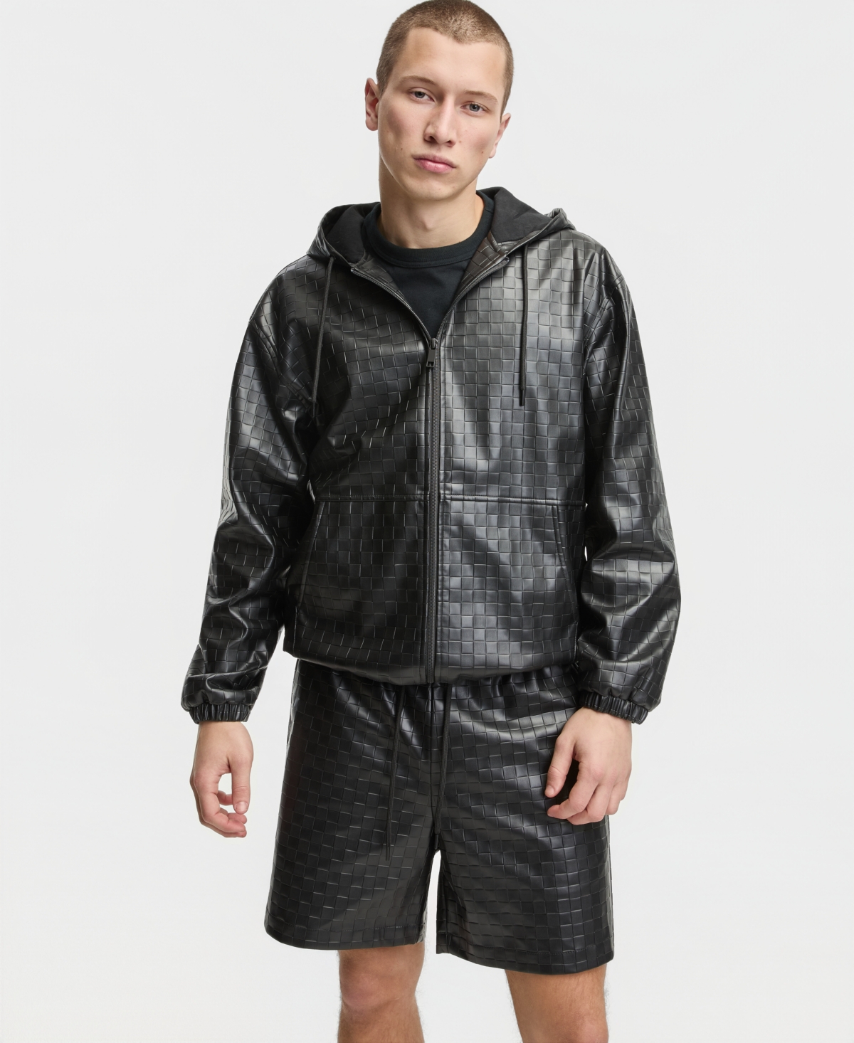 Click here for Mode of One Mens Pleather Full-Zip Hoodie  Macys E... prices