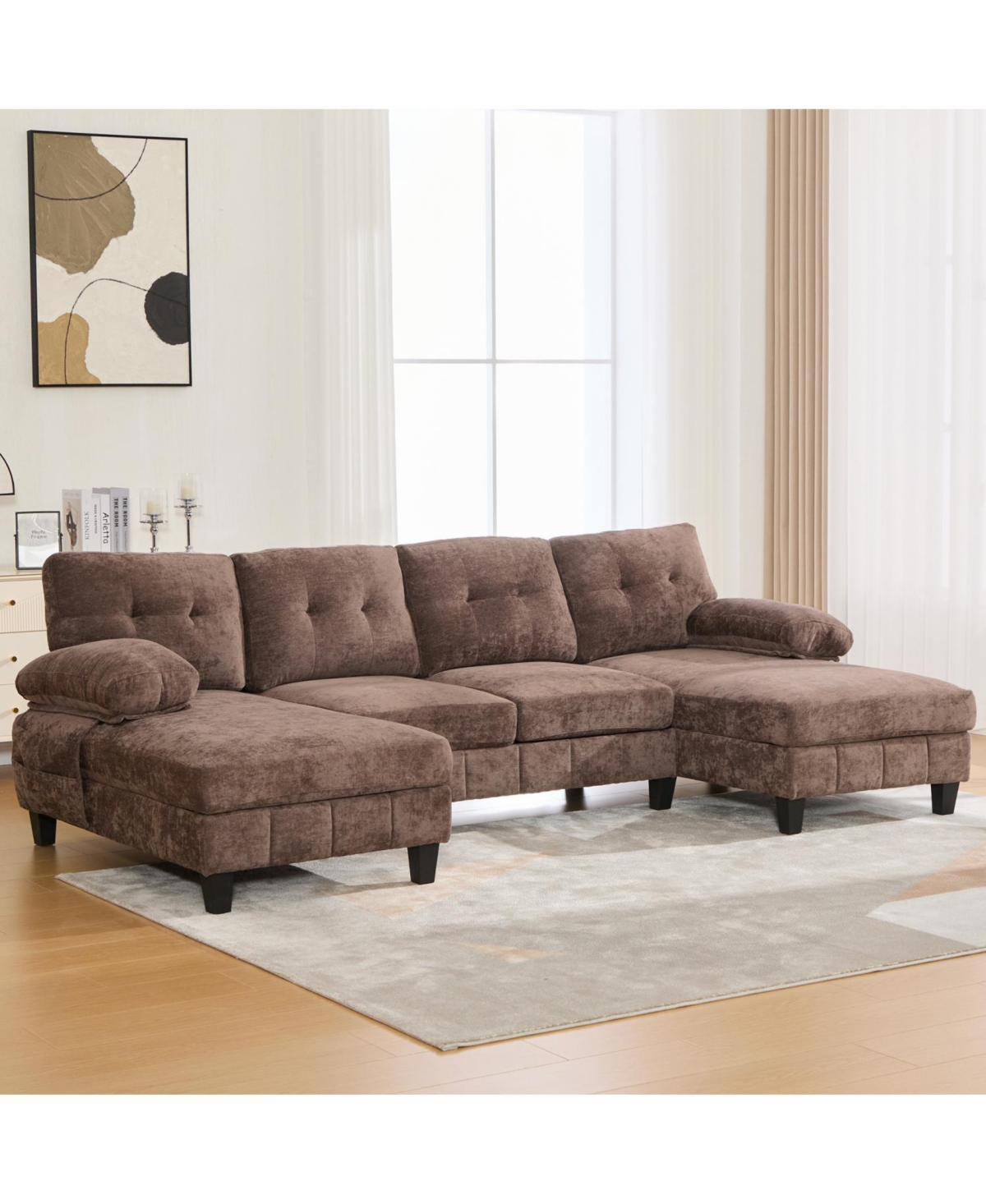 Click here for Streamdale Furniture Streamdale U-Shaped Chenille... prices