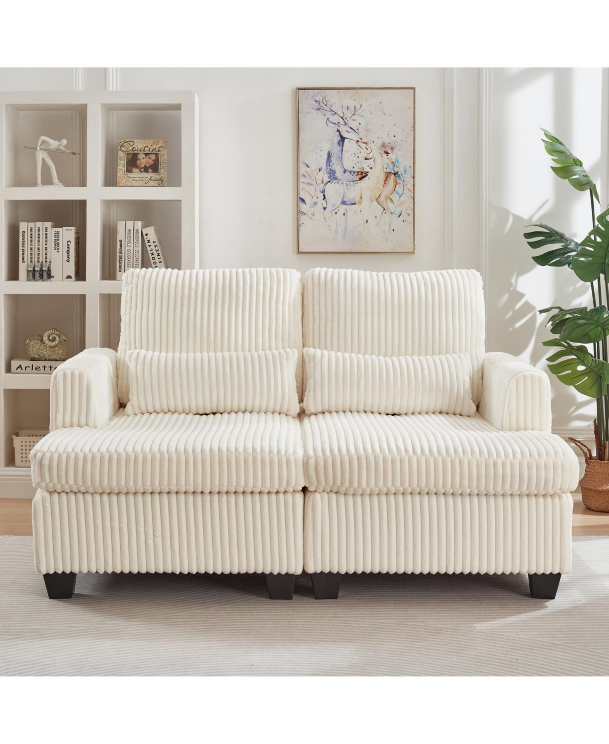 Click here for Streamdale Furniture Fluffy Corduroy Loveseat Sofa... prices