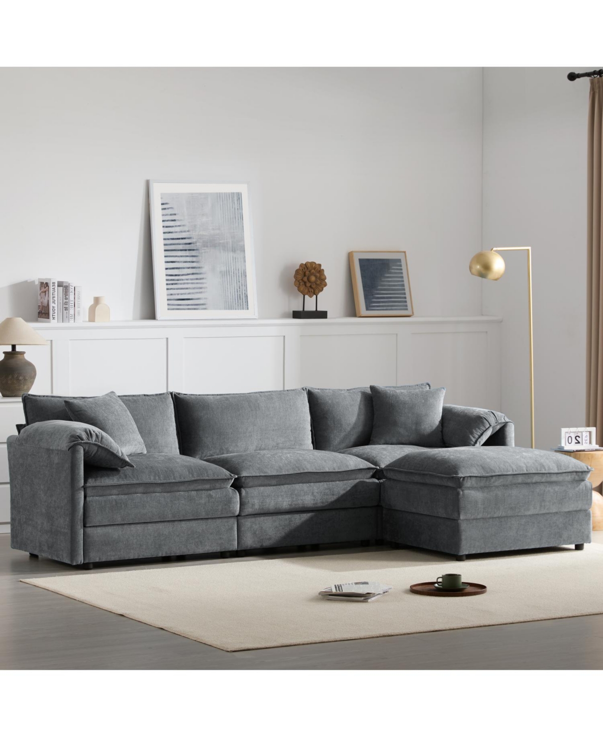Click here for Streamdale Furniture Chenille Modular Sectional So... prices