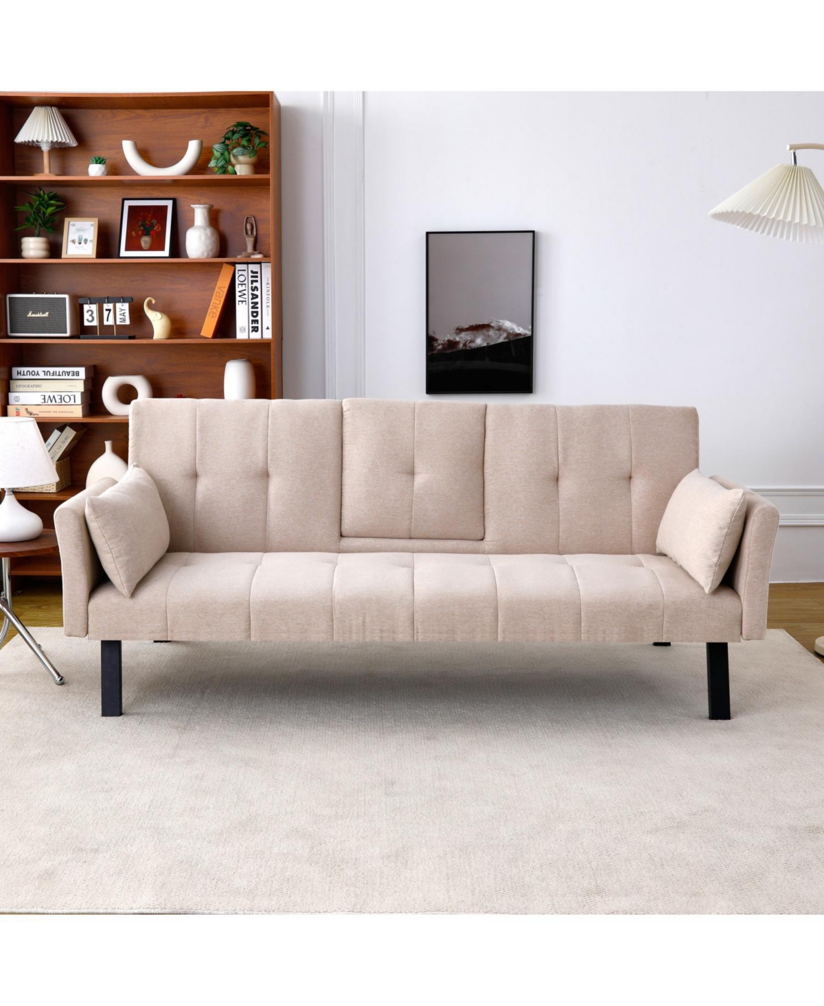 Click here for Streamdale 70" Cotton Linen Sofa Bed- Foldabl... prices