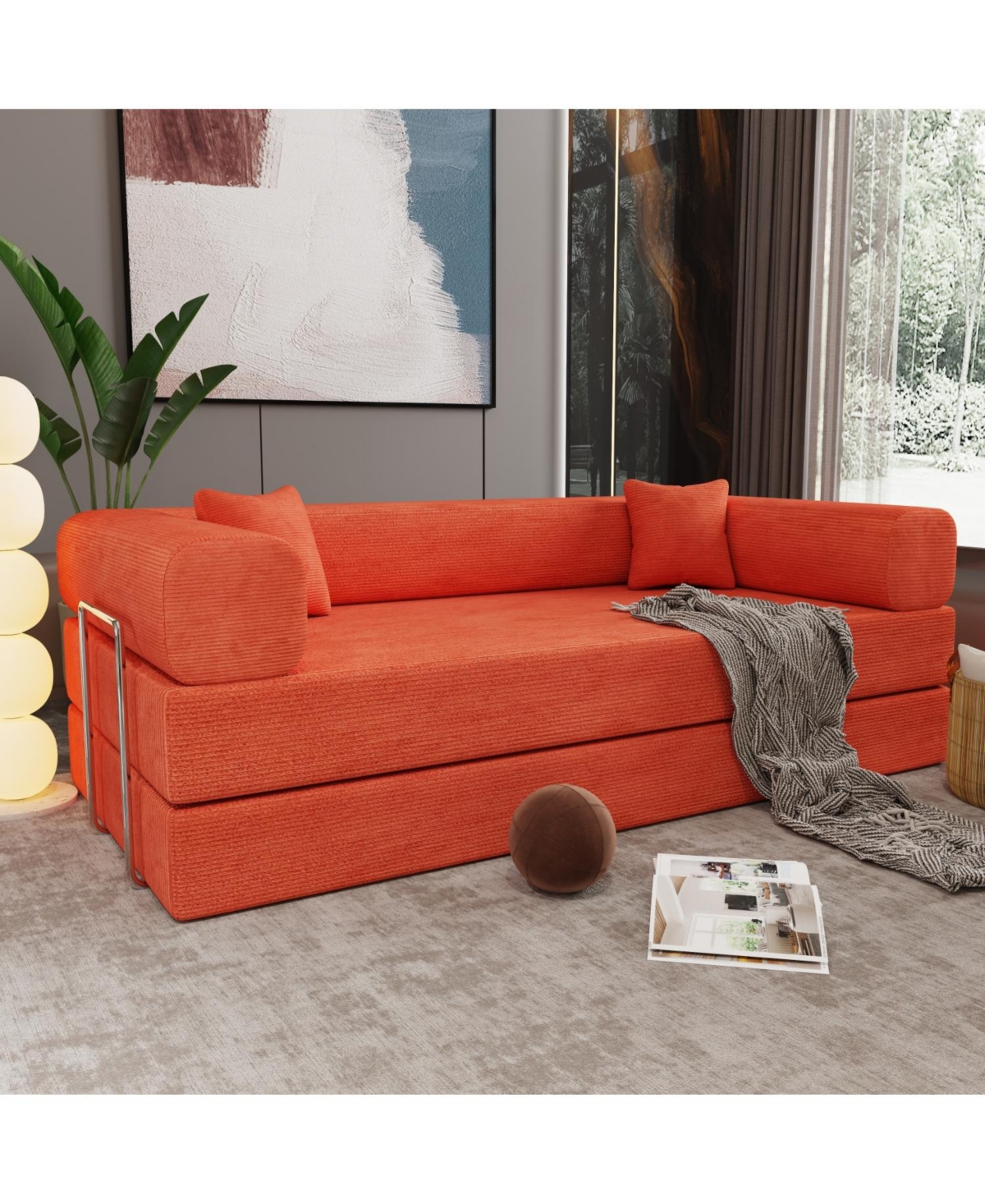 Click here for Streamdale Furniture Multifunctional Velvet Sofa B... prices