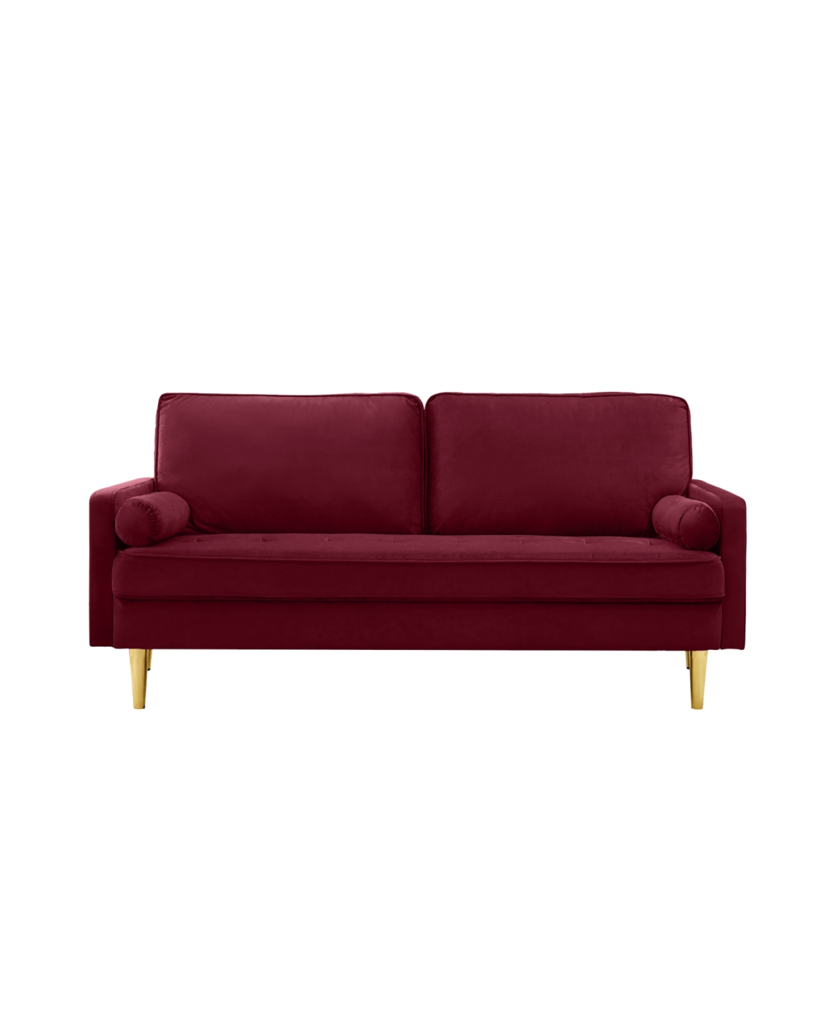 Click here for Streamdale Furniture Velvet Sofa 65 inch - Red prices
