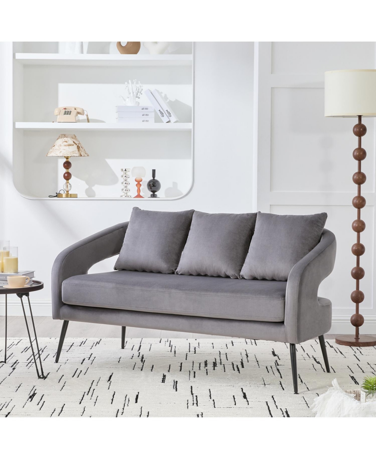 Click here for Streamdale Furniture Velvet Loveseat Settee with P... prices