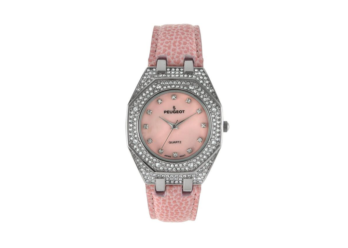 Click here for Peugeot Womens 37mm Pink Watch with Crystal Bezel... prices