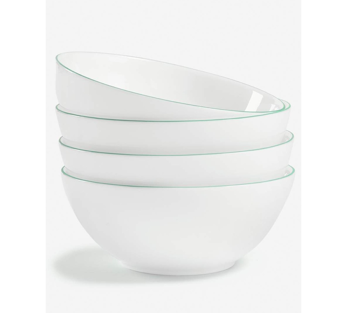 Click here for Arch Studio Opal Glass Rim Cereal Bowls  Set of 4... prices
