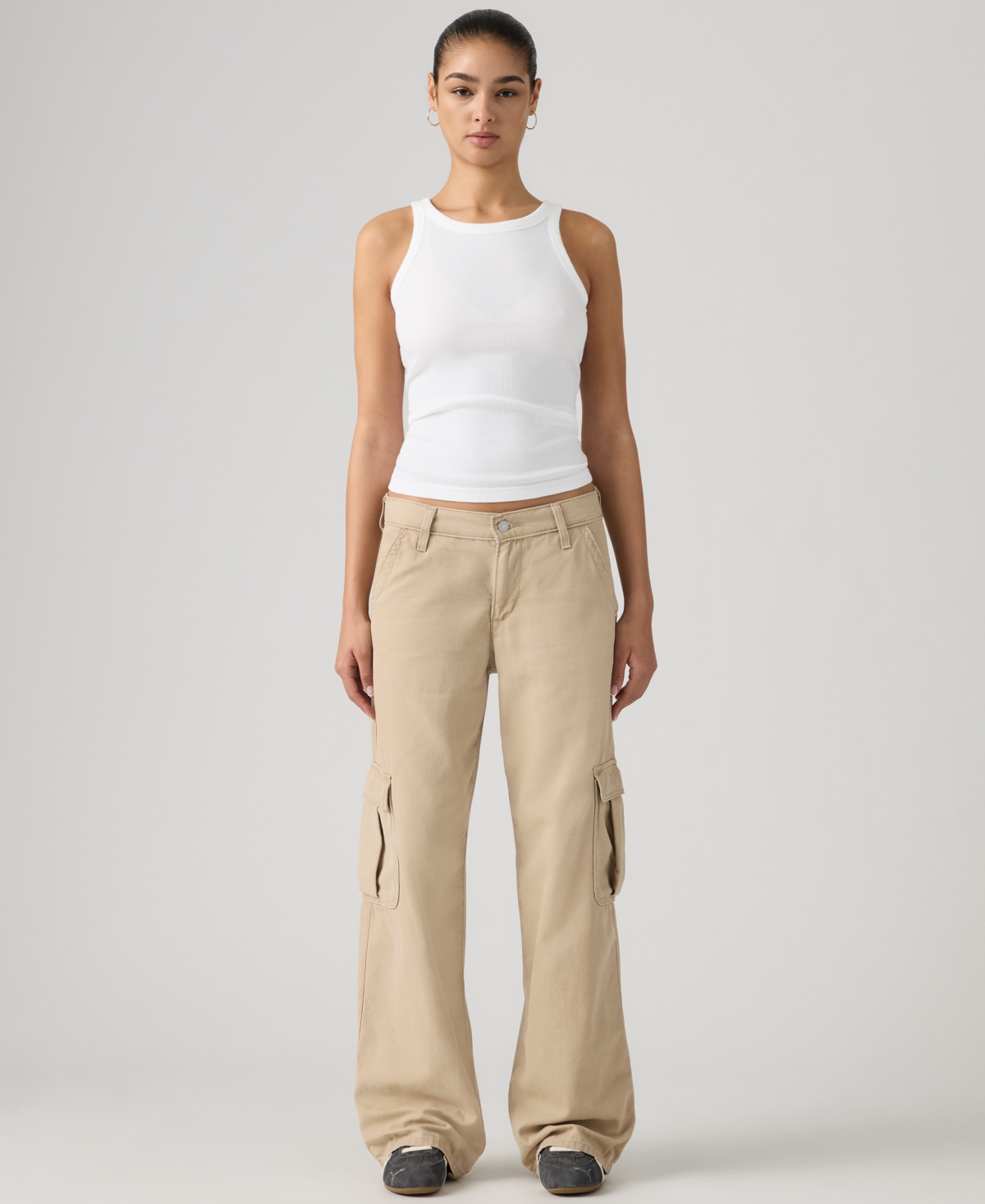 Click here for Levis Womens Superlow Loose Cargo Jeans - Traverti... prices