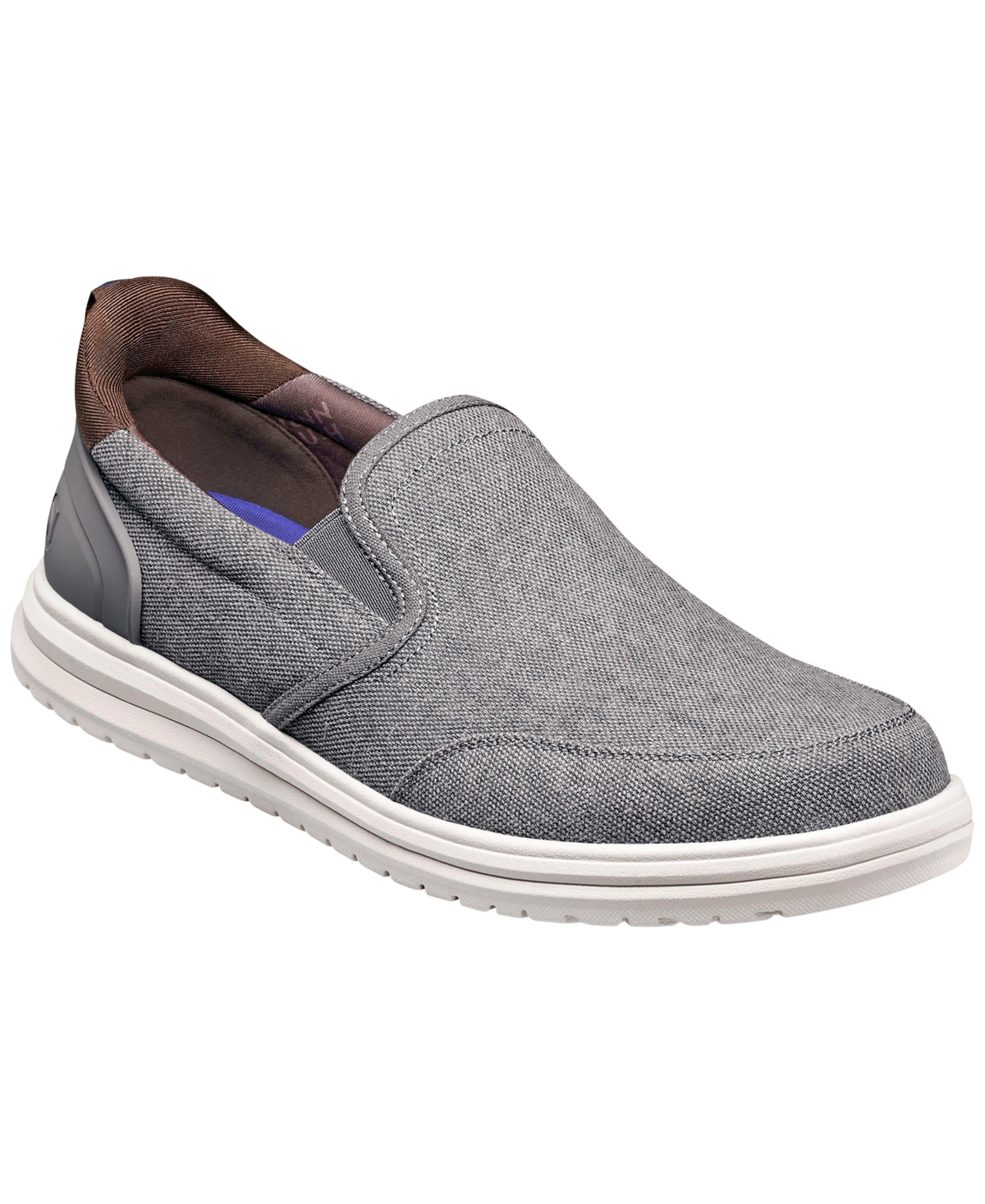 Click here for Nunn Bush Mens Luca Moc-Toe Slip-On Shoes - Gray M... prices