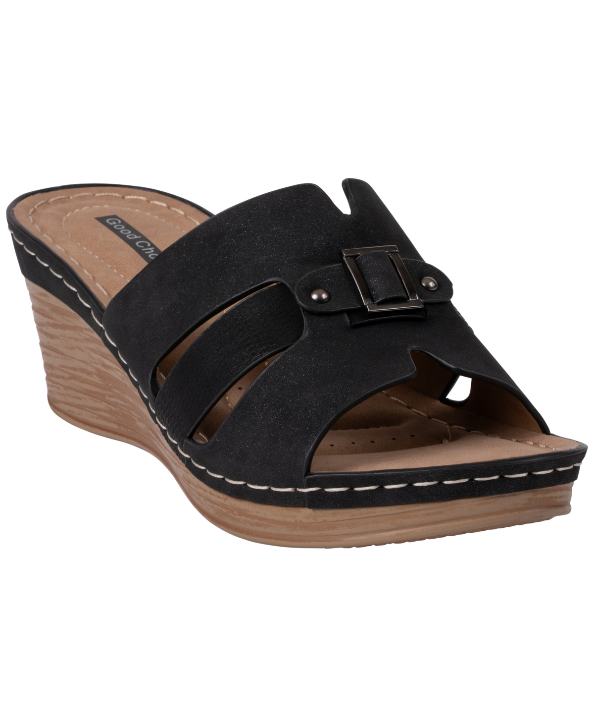 Click here for Gc Shoes Womens Slip-On Sandals - Black prices