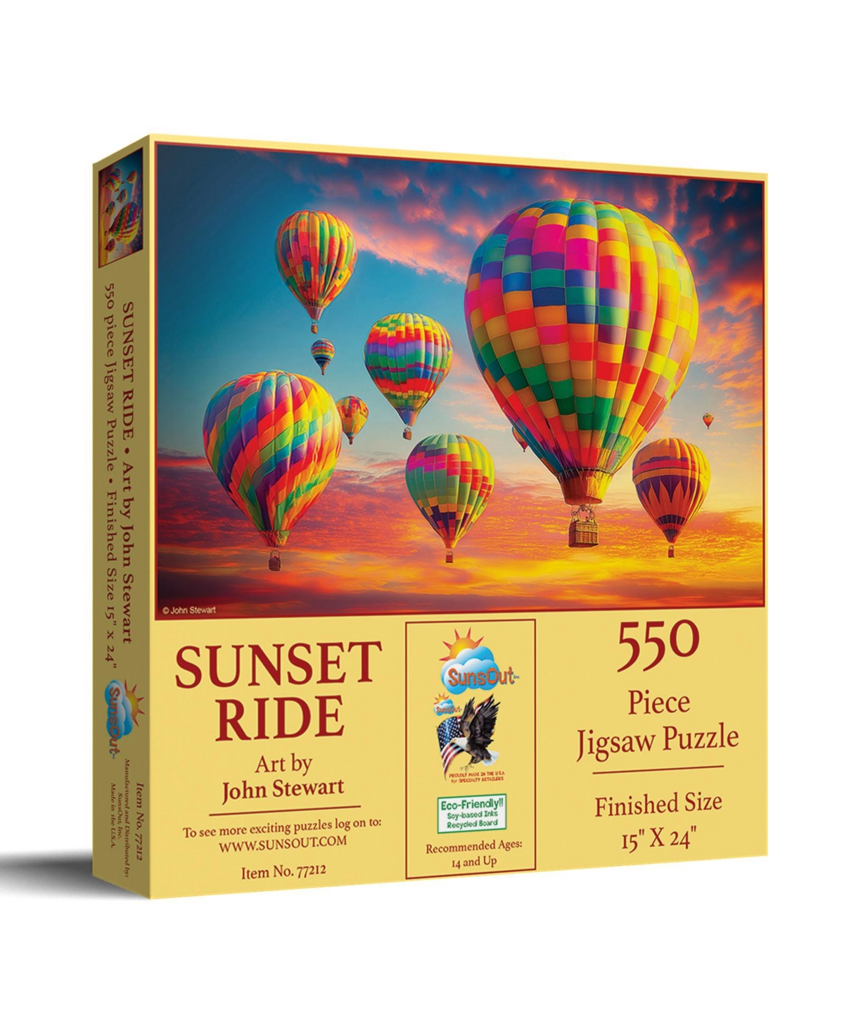 Click here for SunsOut Sunset Ride 550 piece Jigsaw Puzzle prices