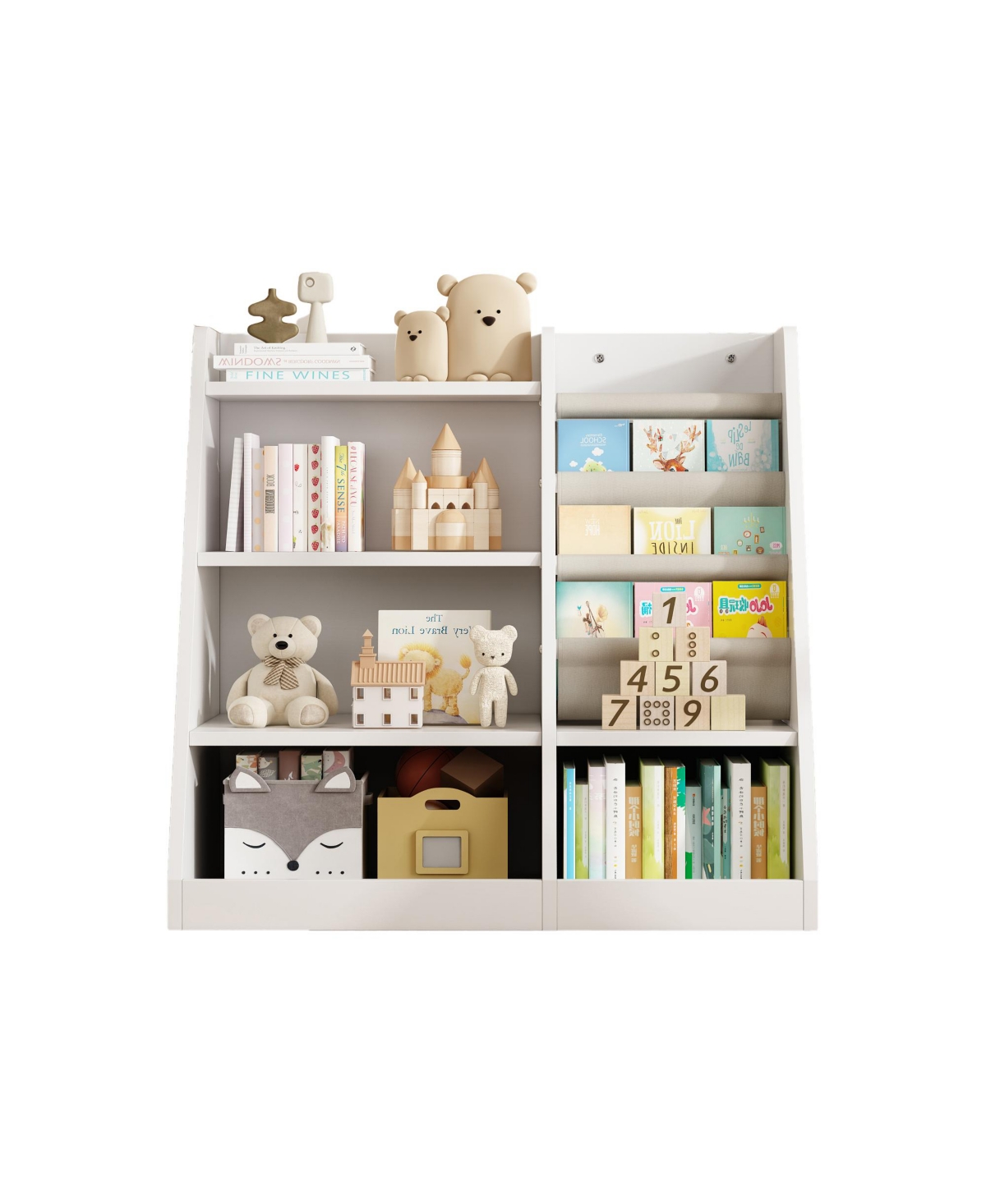 Click here for Cesicia White Wood Kids Bookshelf Toy Storage Orga... prices
