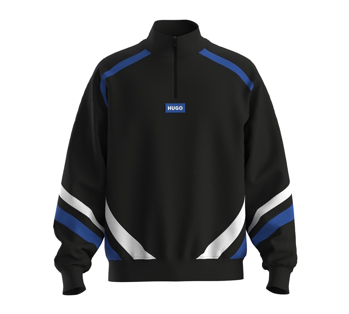 Click here for Hugo Boss Mens Naloneck Quarter-Zip Sweater - Blac... prices