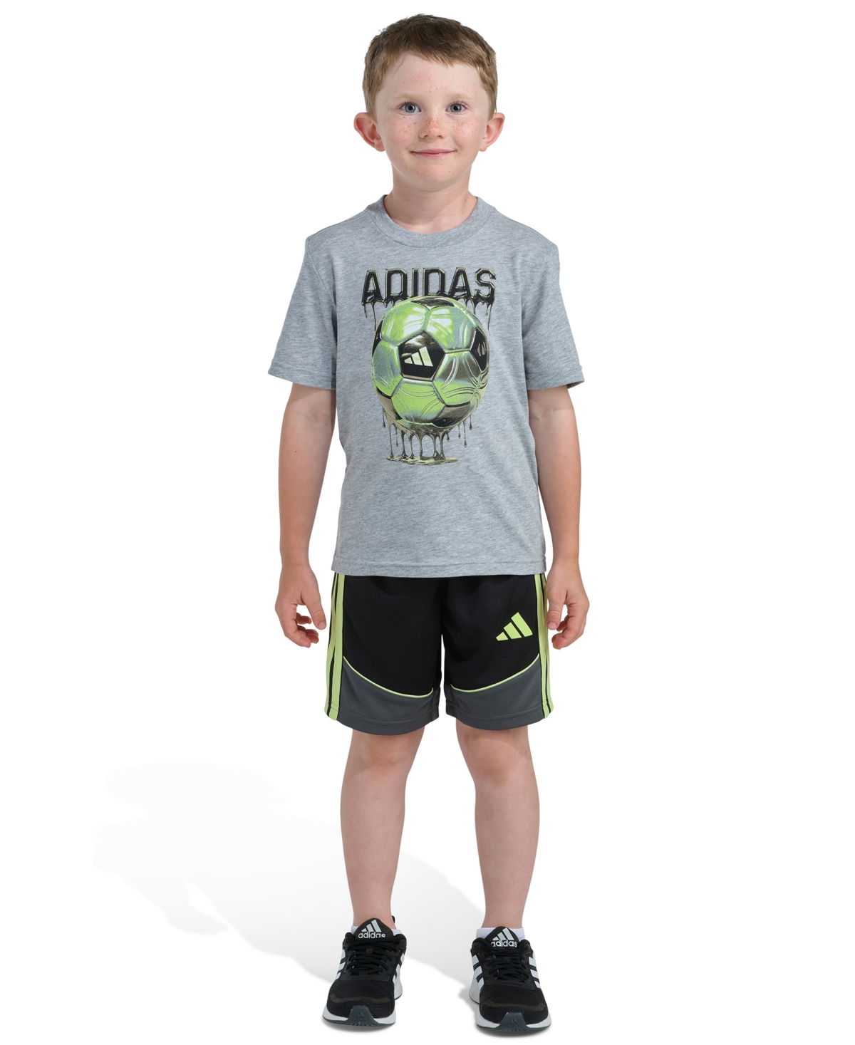 Click here for adidas Boys 2T-7 Graphic T-Shirt and Color block S... prices