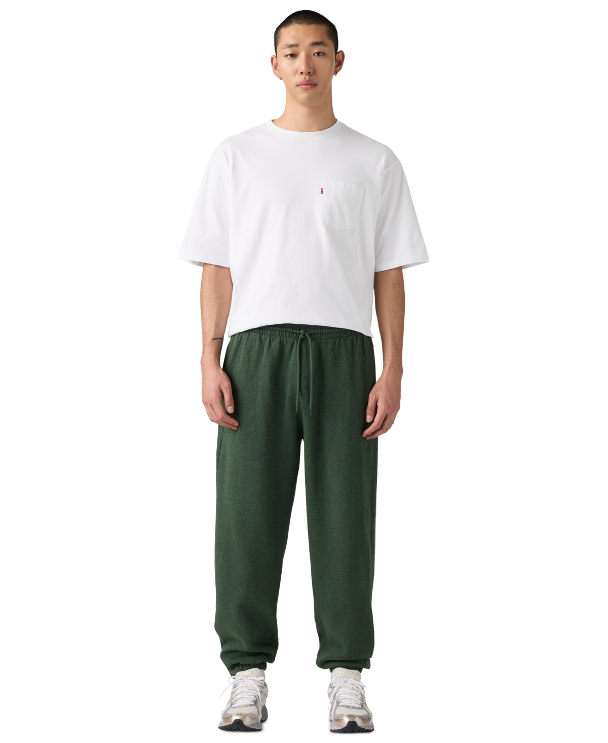 Click here for Levis Mens Regular-Fit Sweatpants - Duffel green prices