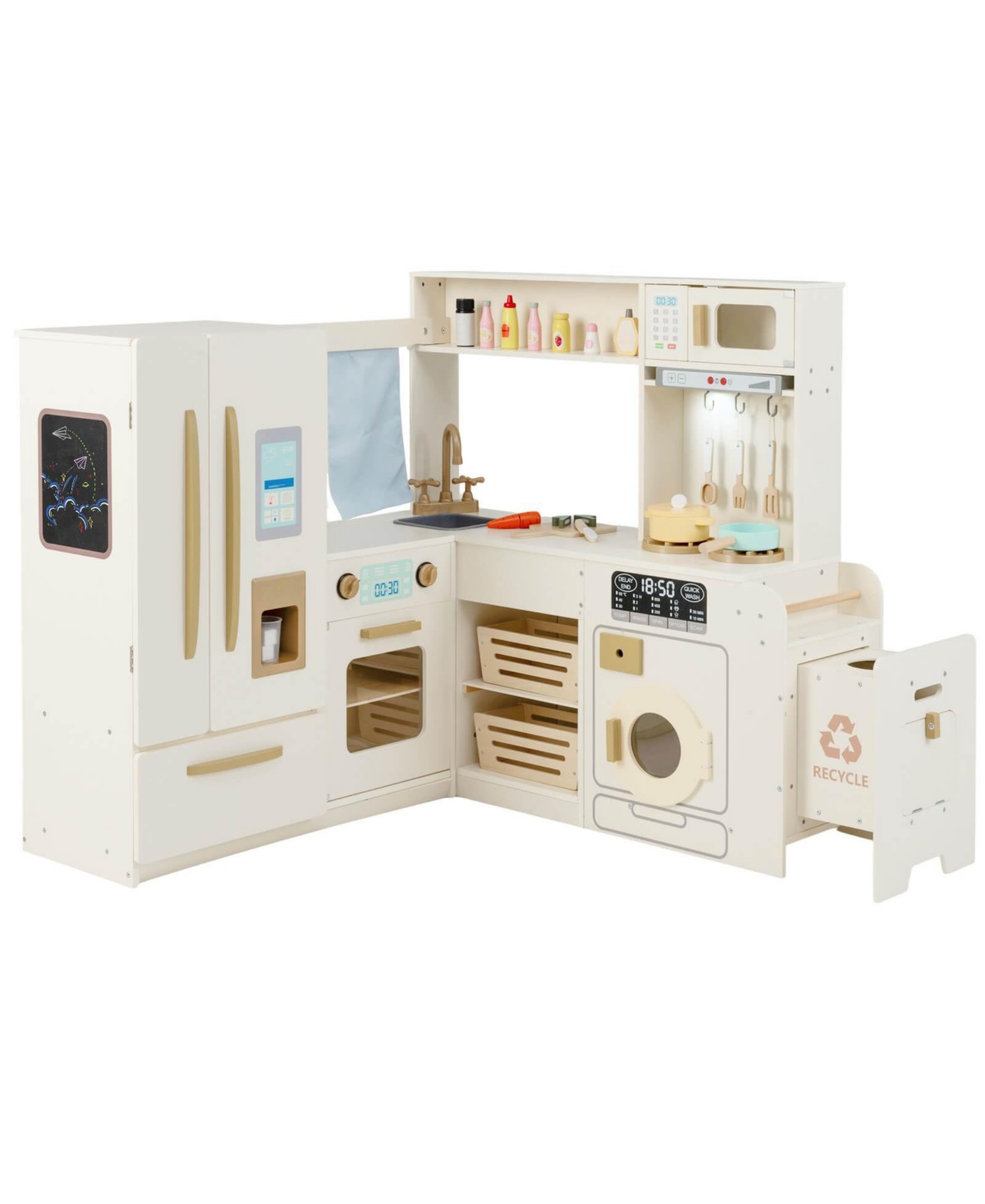 Click here for Costway Corner Play Kitchen with Lights & Sounds W... prices