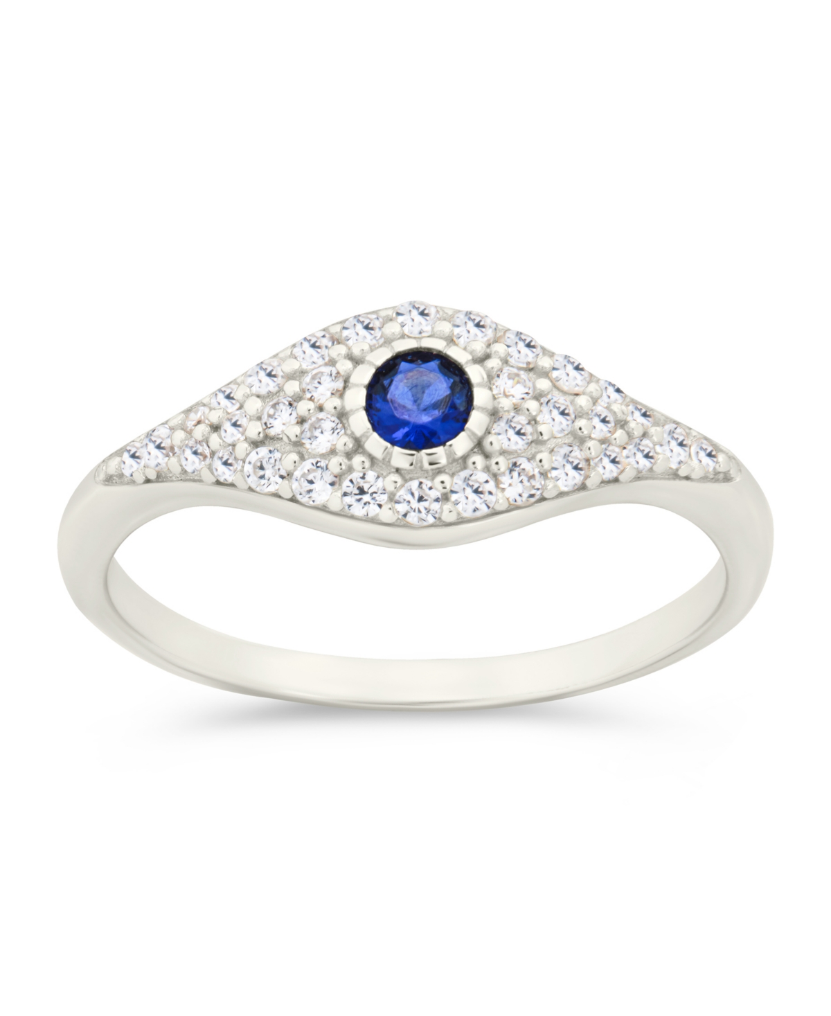 Click here for Sterling Forever Mozzie Evil Eye Ring - Silver prices