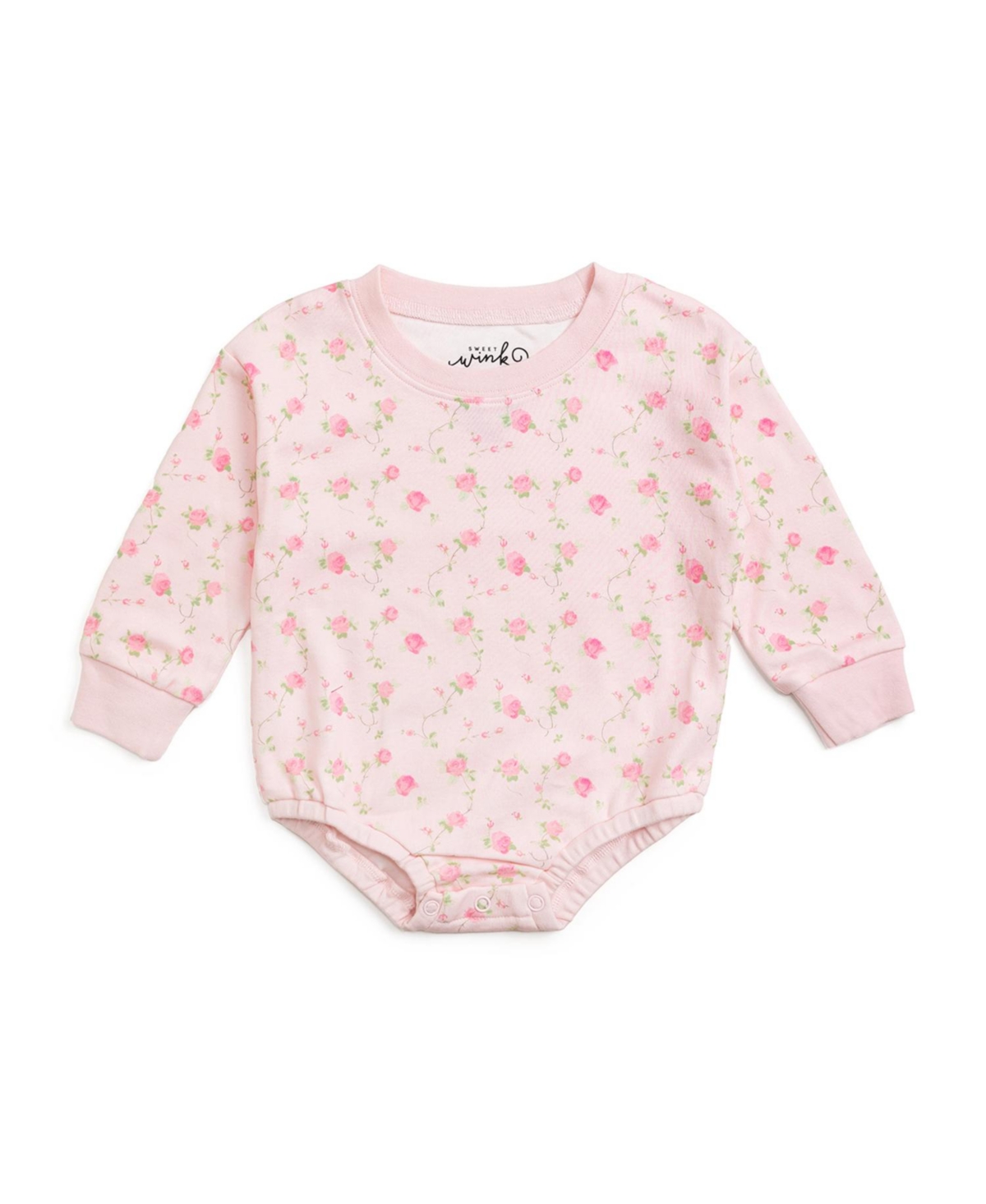 Click here for Sweet Wink Baby Girls Pink Rose Long Sleeve Romper... prices