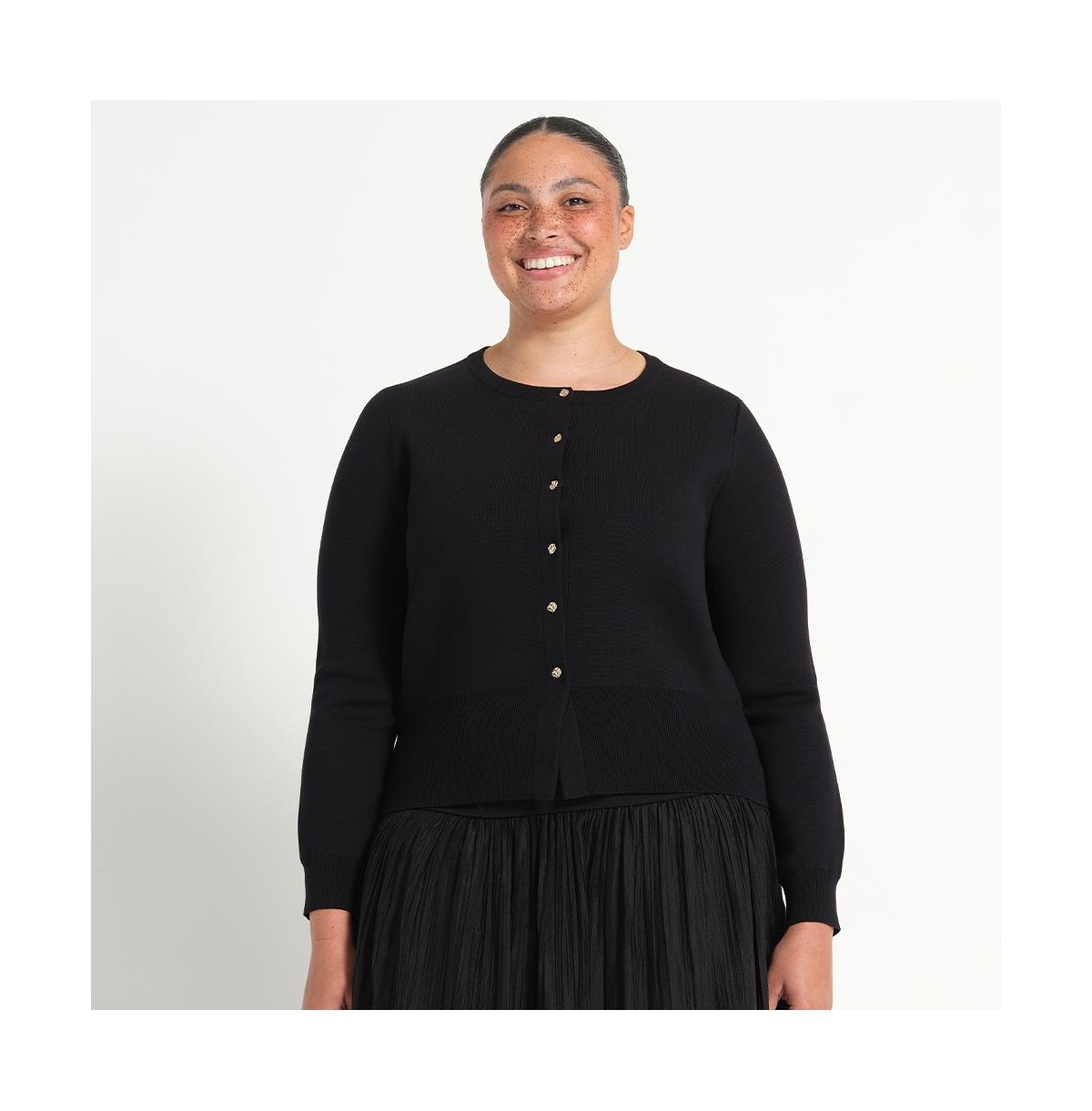 Click here for Estelle Plus Size Jasmine Fitted Knit Cardigan - B... prices