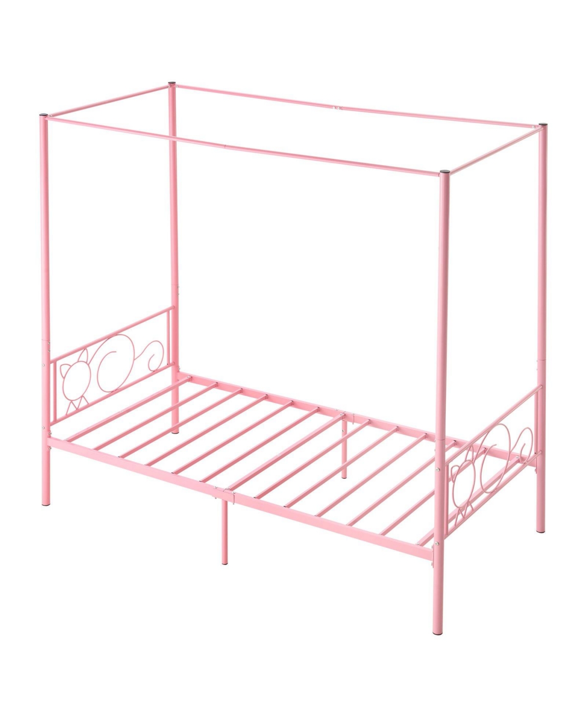 Click here for Slickblue Metal Canopy Bed with Headboard and Four... prices