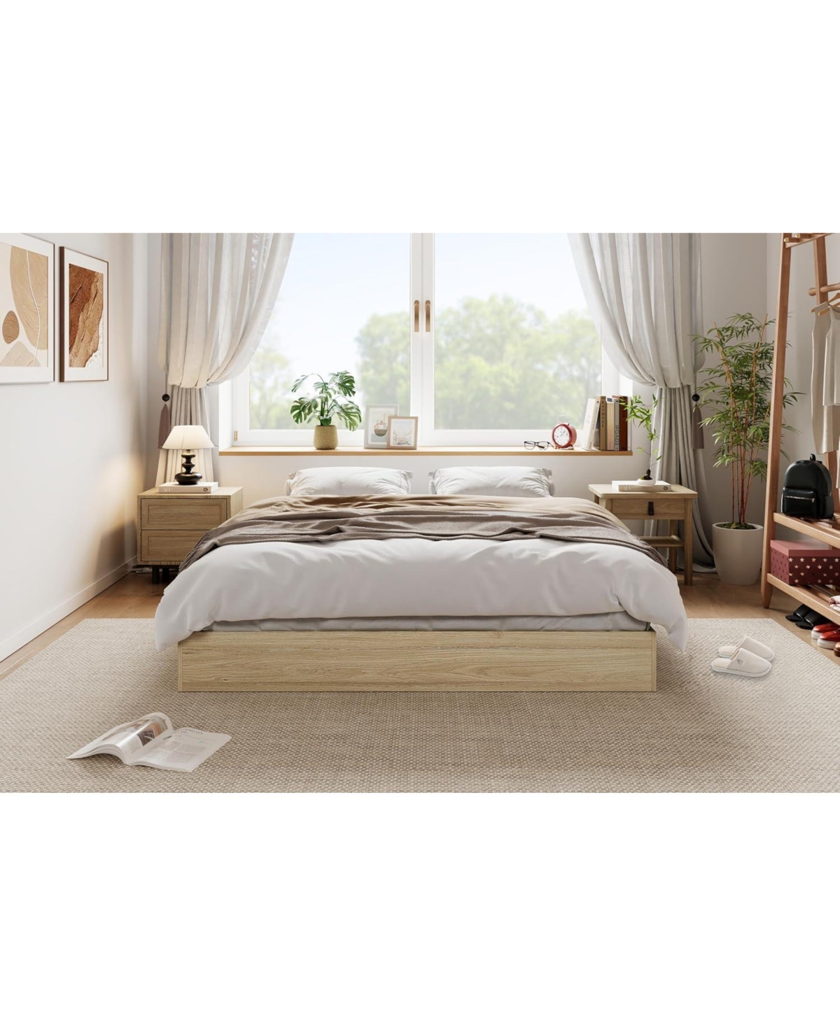 Click here for gaomon Full Size Solid Wood Platform Bed Frame  Mi... prices