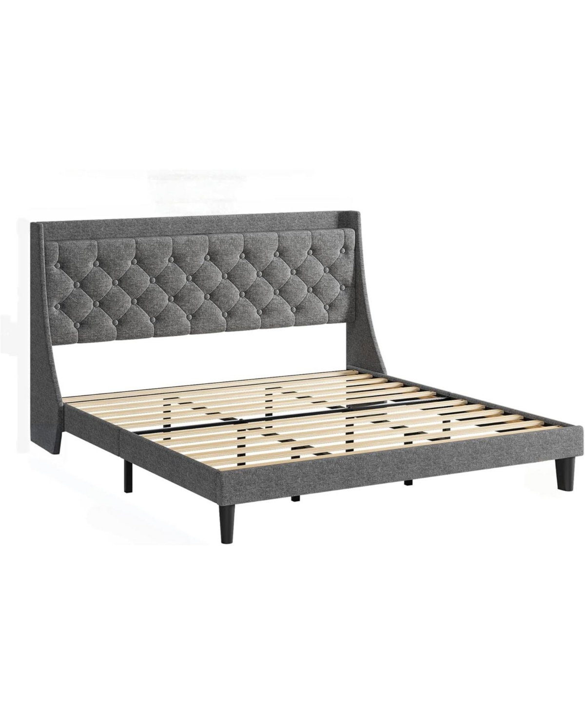 Click here for Gaomon King Upholstered Platform Bed with Button T... prices