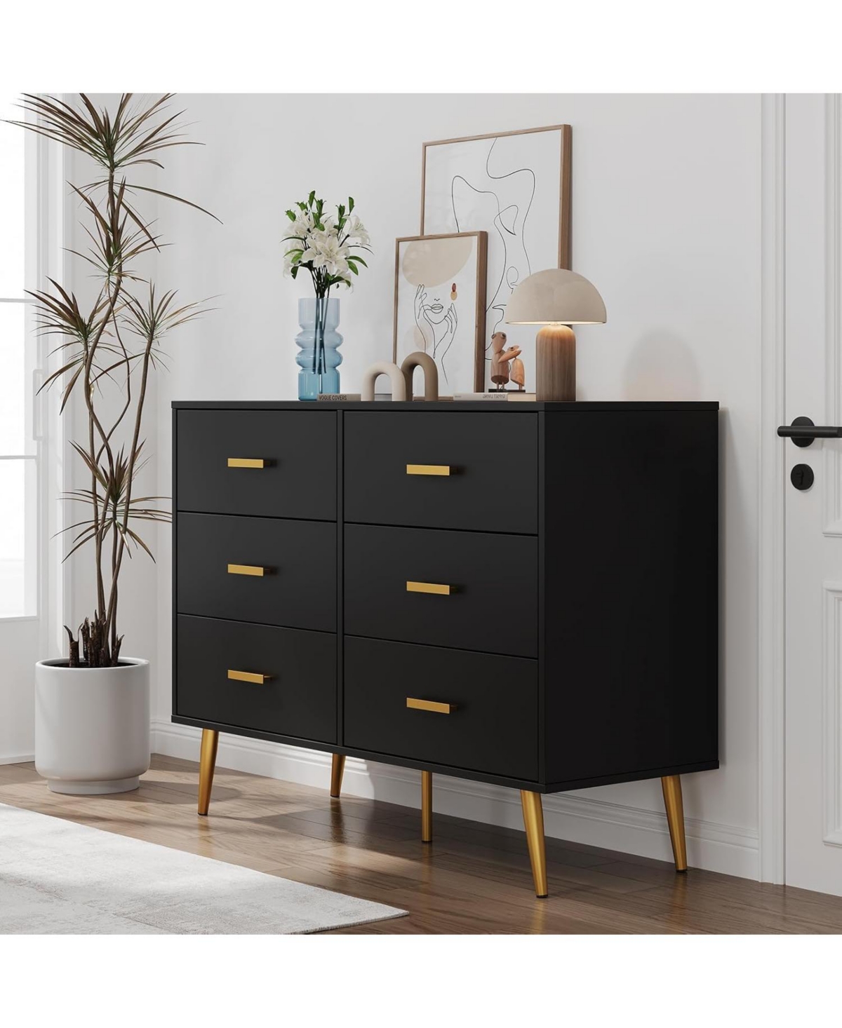 Click here for gaomon 6-Drawer Modern Wood Dresser for Bedroom  W... prices