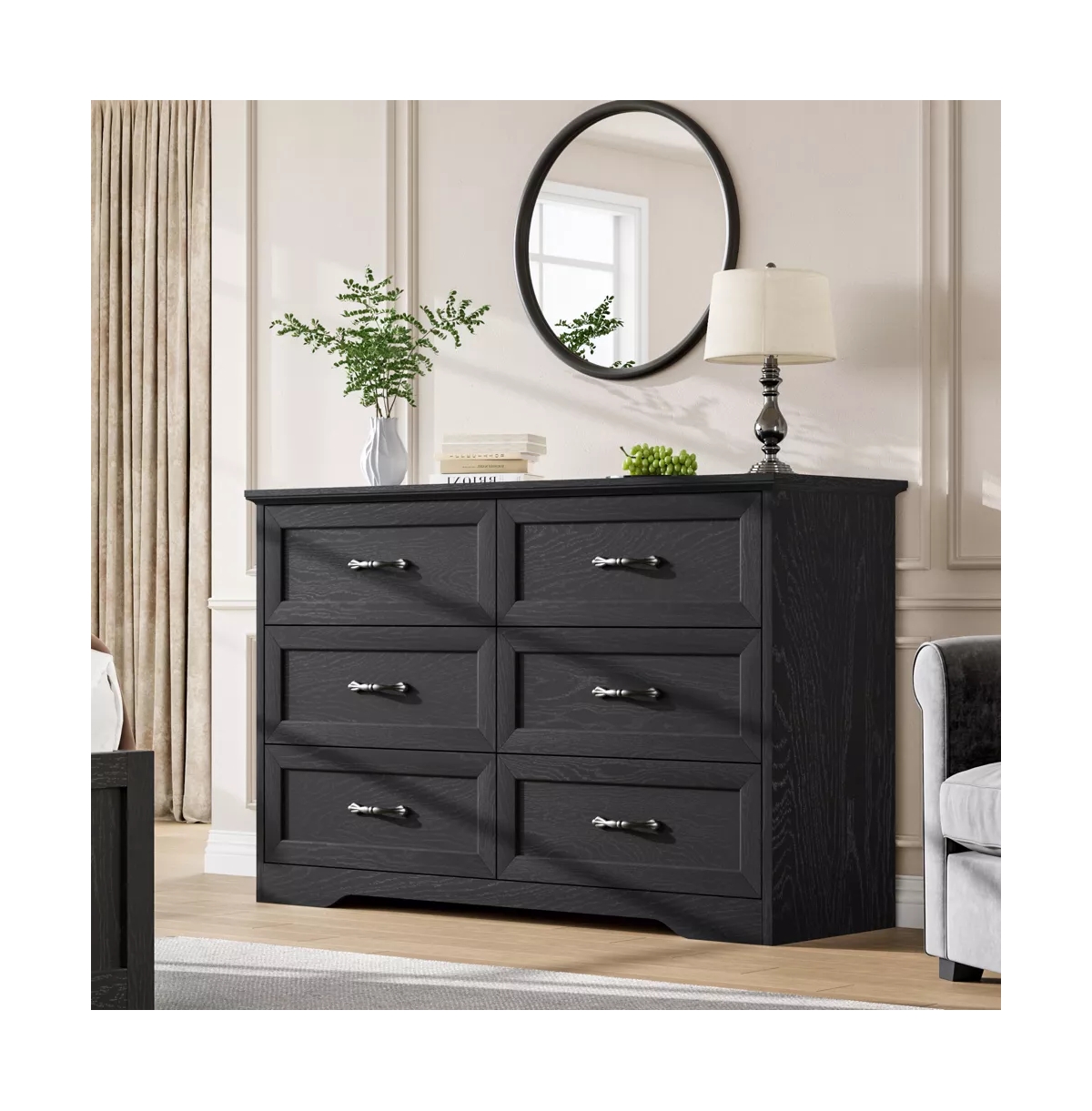 Click here for gaomon 6-Drawer Modern Dresser with Wide Metal Han... prices