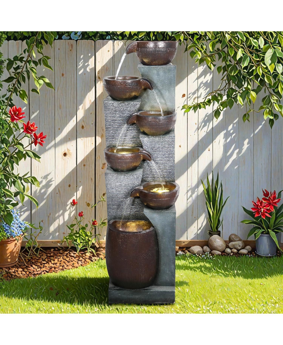 Click here for Sunjet 53.5" High 6-Tier Outdoor Indoor Water... prices