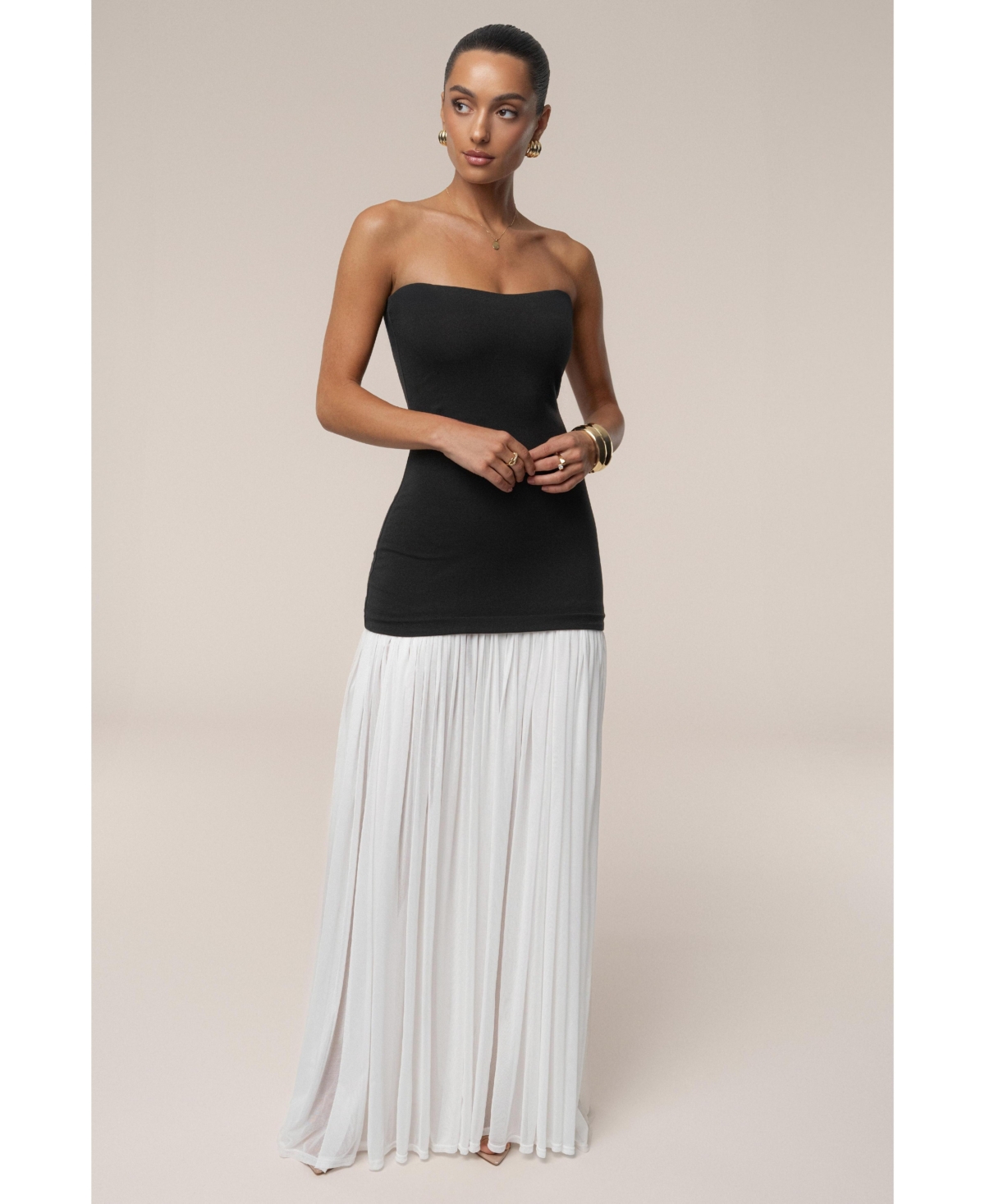 Click here for Jluxlabel Womens Cielo Contrast Maxi Dress - Black prices