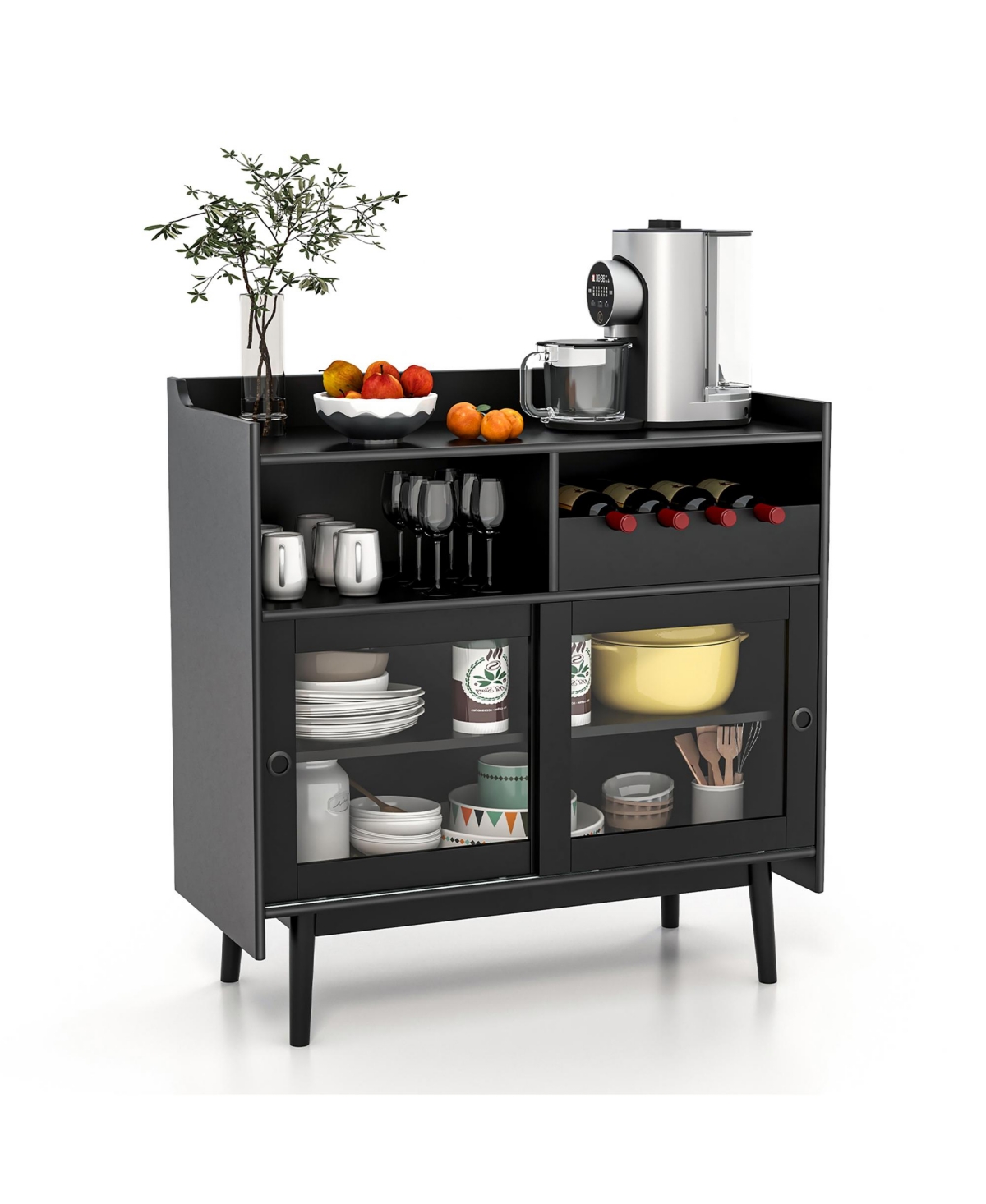 Click here for Costway Kitchen Buffet Sideboard Organizer Liquor... prices