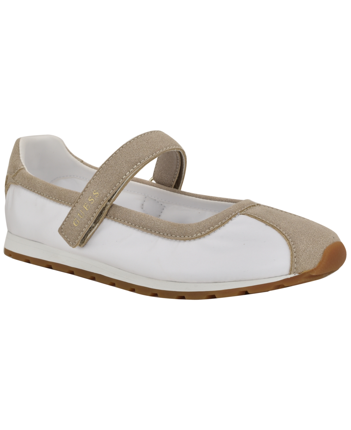 Click here for Guess Womens Treece Suede Sporty Mary Jane Flat Sn... prices