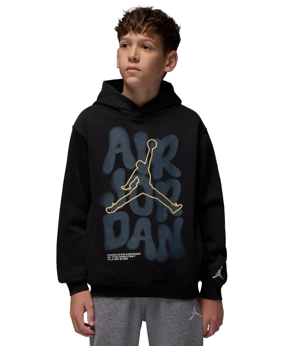 Click here for Jordan Boys 8-18 Spray Graphic Pull On Hoodie - Bl... prices