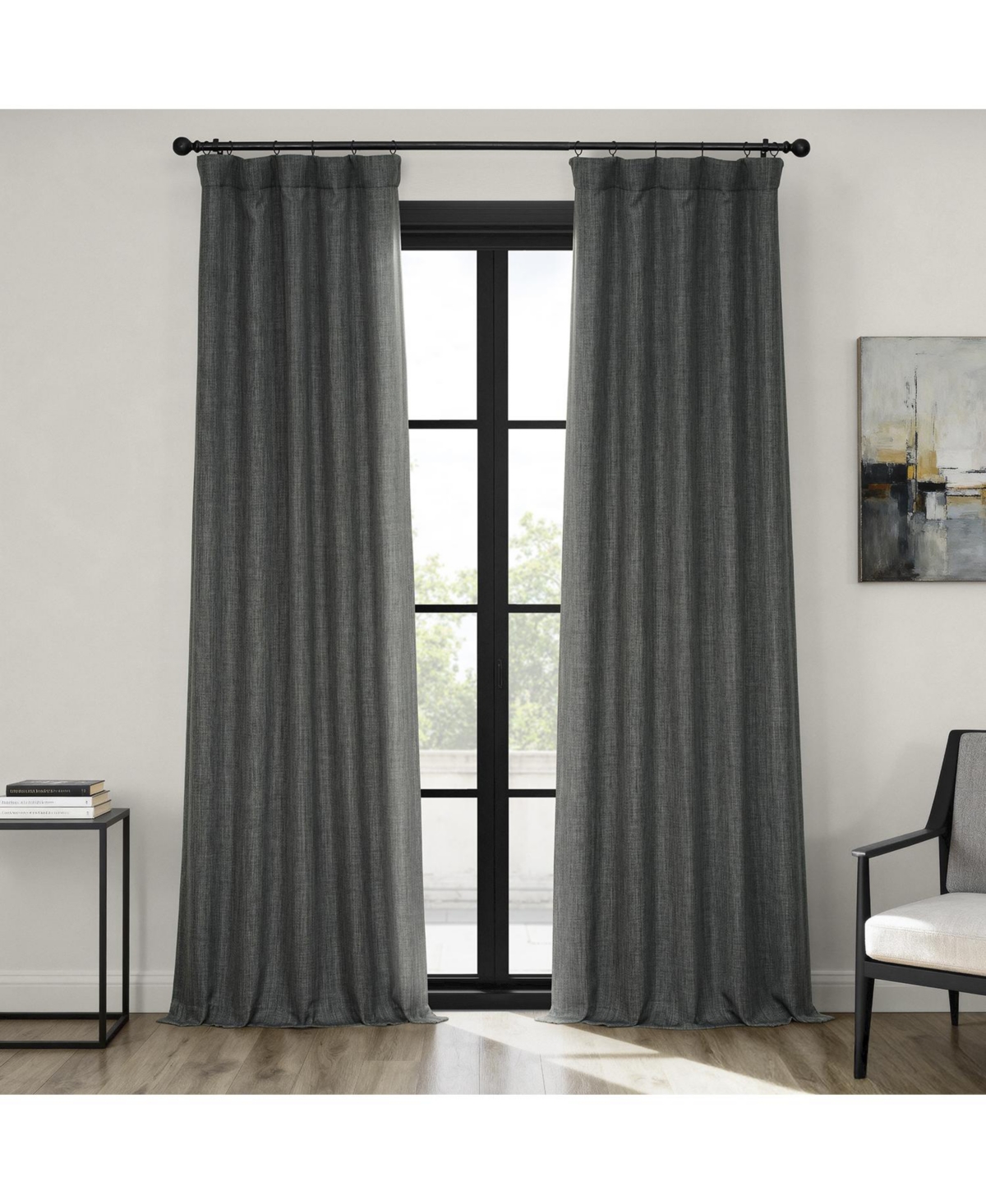 Click here for Half Price Drapes Textured Faux Linen Room Darkeni... prices