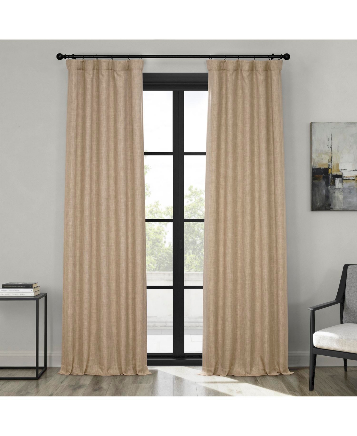 Click here for Half Price Drapes Textured Faux Linen Room Darkeni... prices