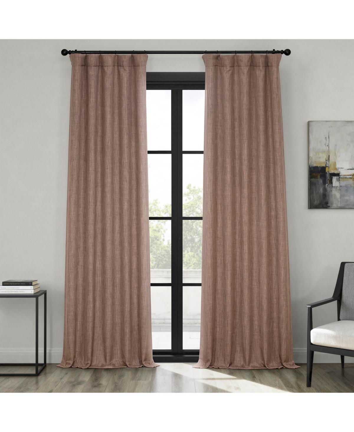 Click here for Half Price Drapes Textured Faux Linen Room Darkeni... prices