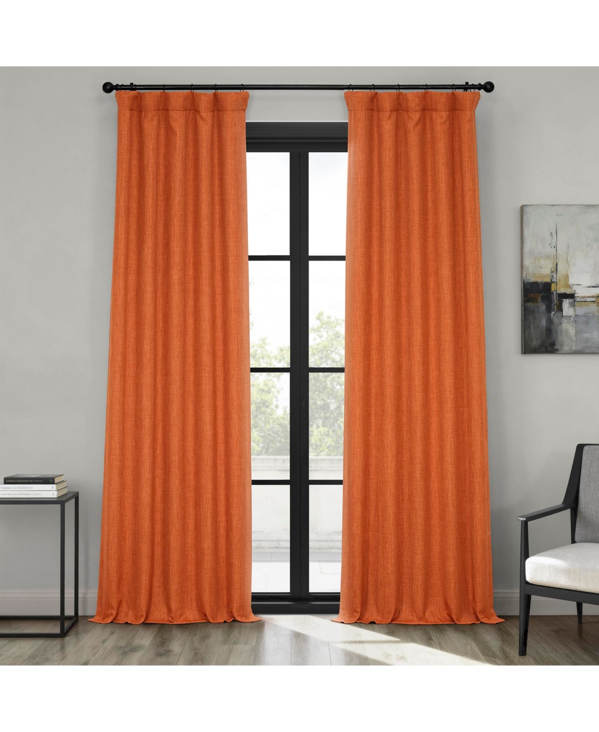 Click here for Half Price Drapes Textured Faux Linen Room Darkeni... prices