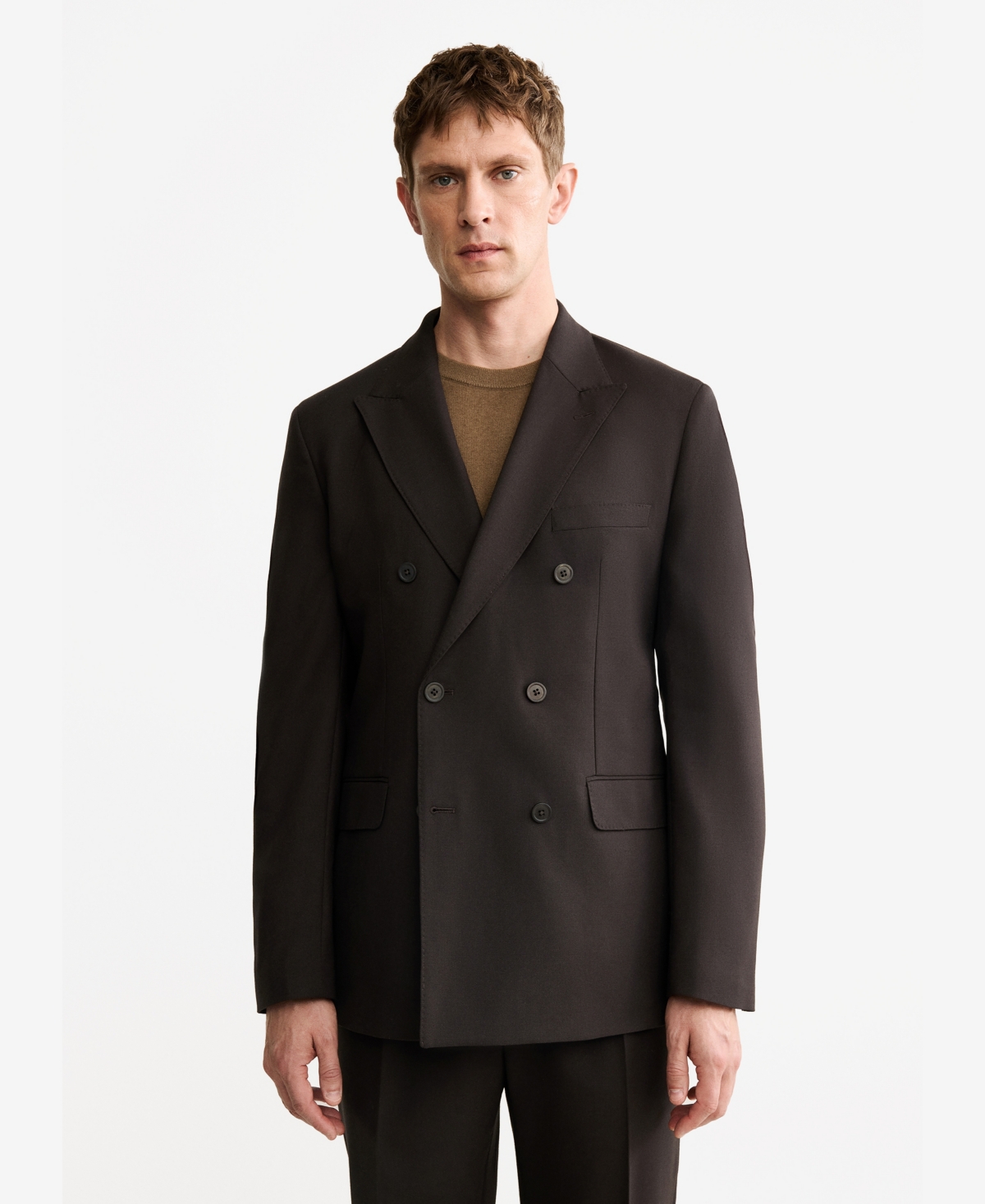 Click here for Mango Mens Italian Wool Double-Breasted Suit Jacke... prices