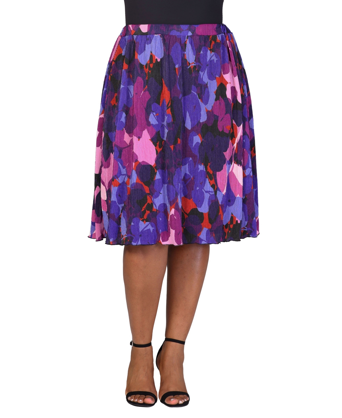 Click here for 24seven Comfort Apparel Plus Size Pleat Elastic Wa... prices