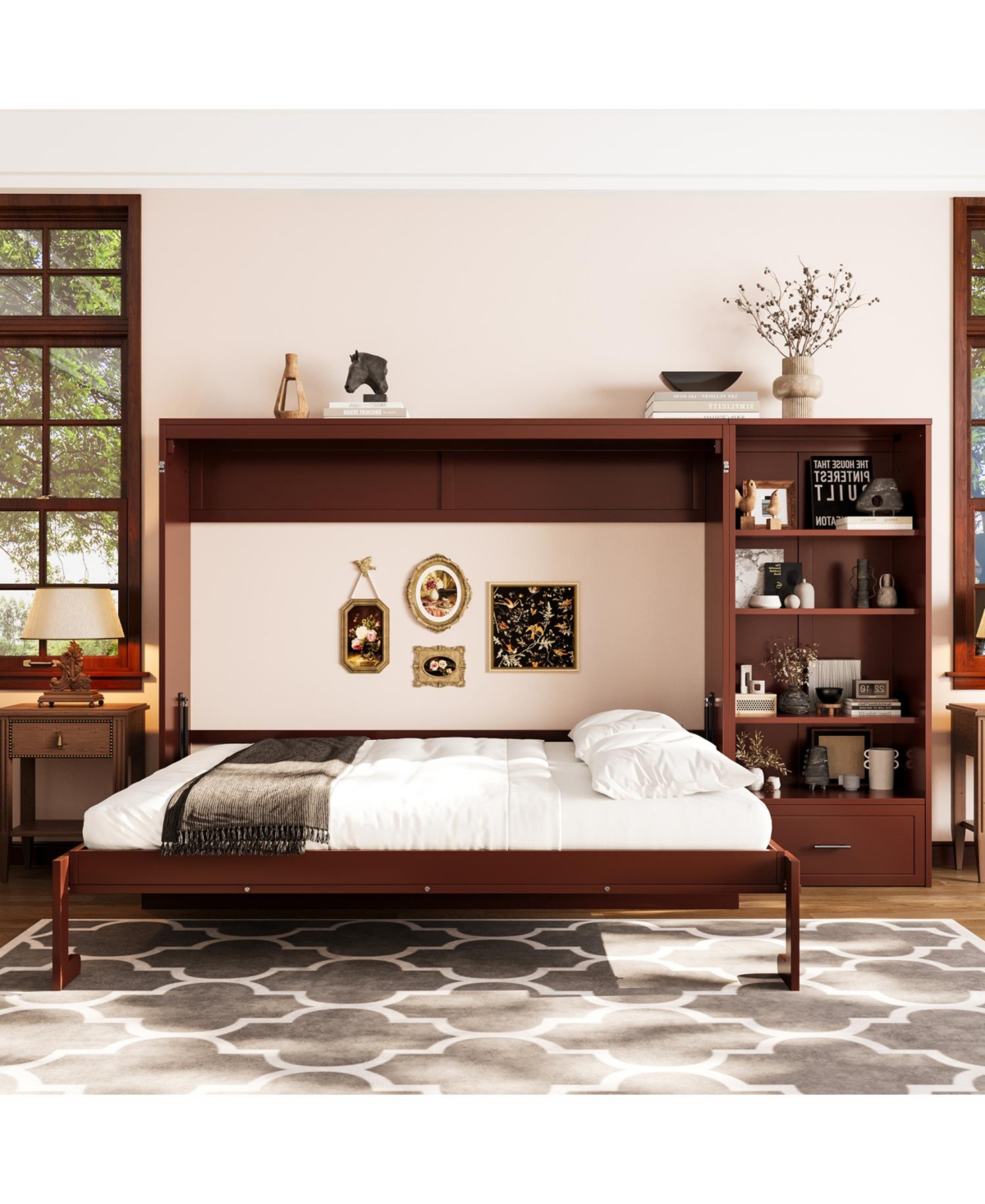 Click here for Streamdale Furniture Queen Murphy Bed with Storage... prices