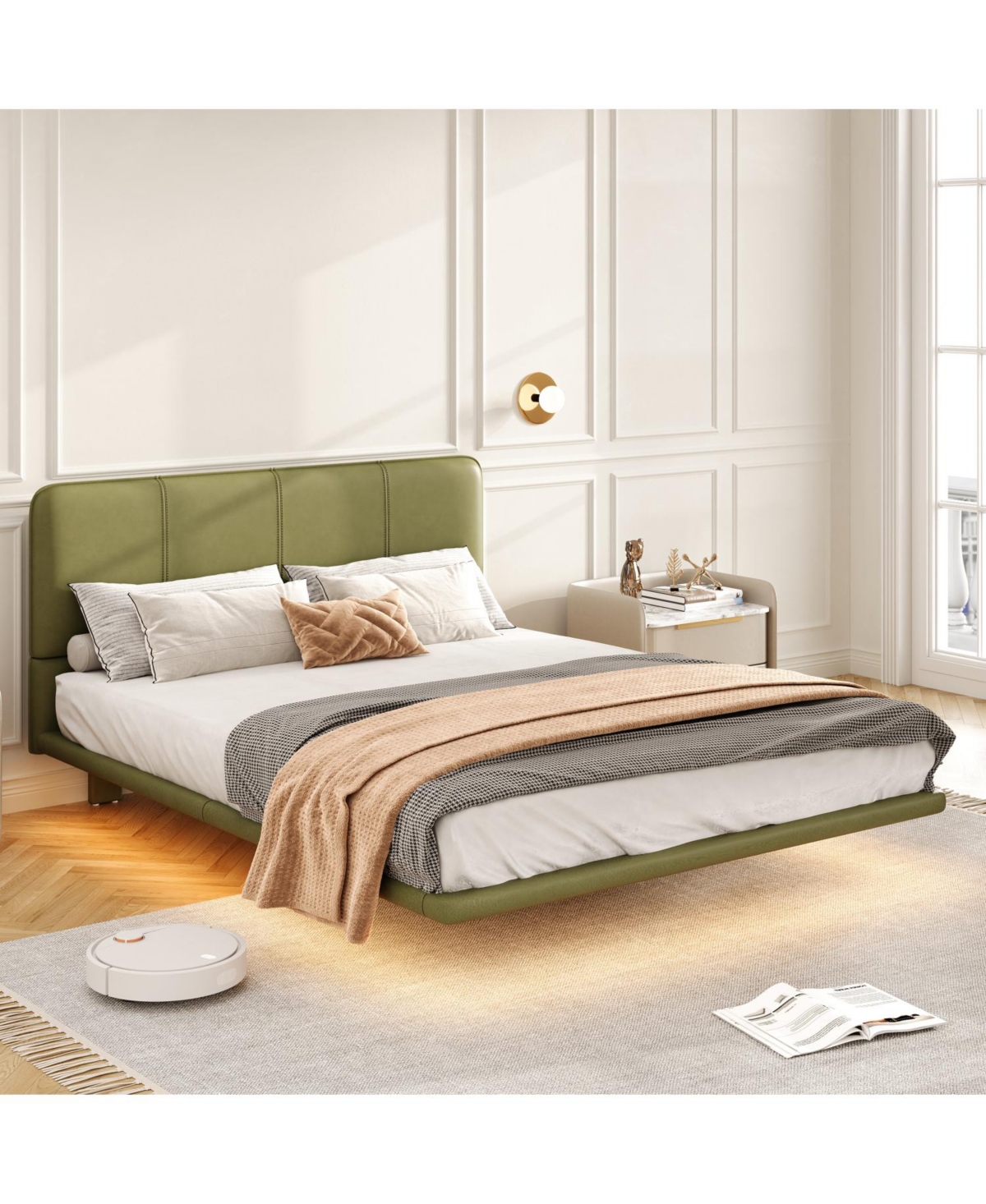 Click here for Streamdale Furniture Led Floating Bed Frame Queen... prices