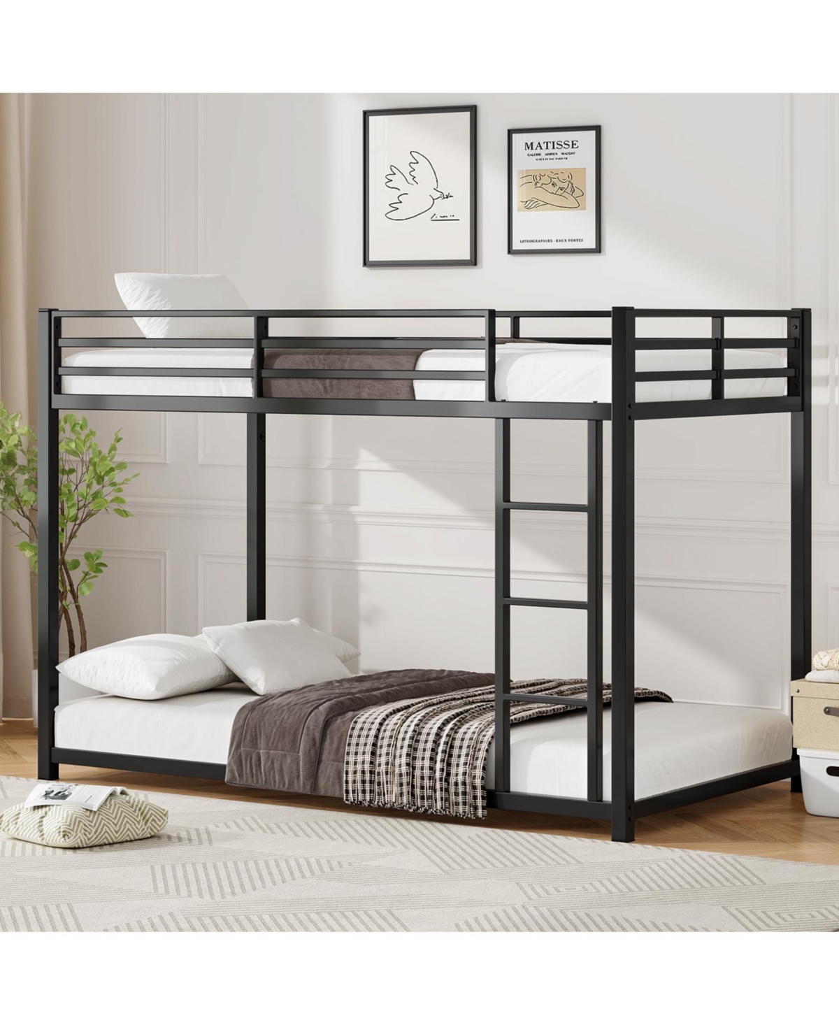 Click here for Streamdale Furniture Twin Over Twin Metal Bunk Bed... prices
