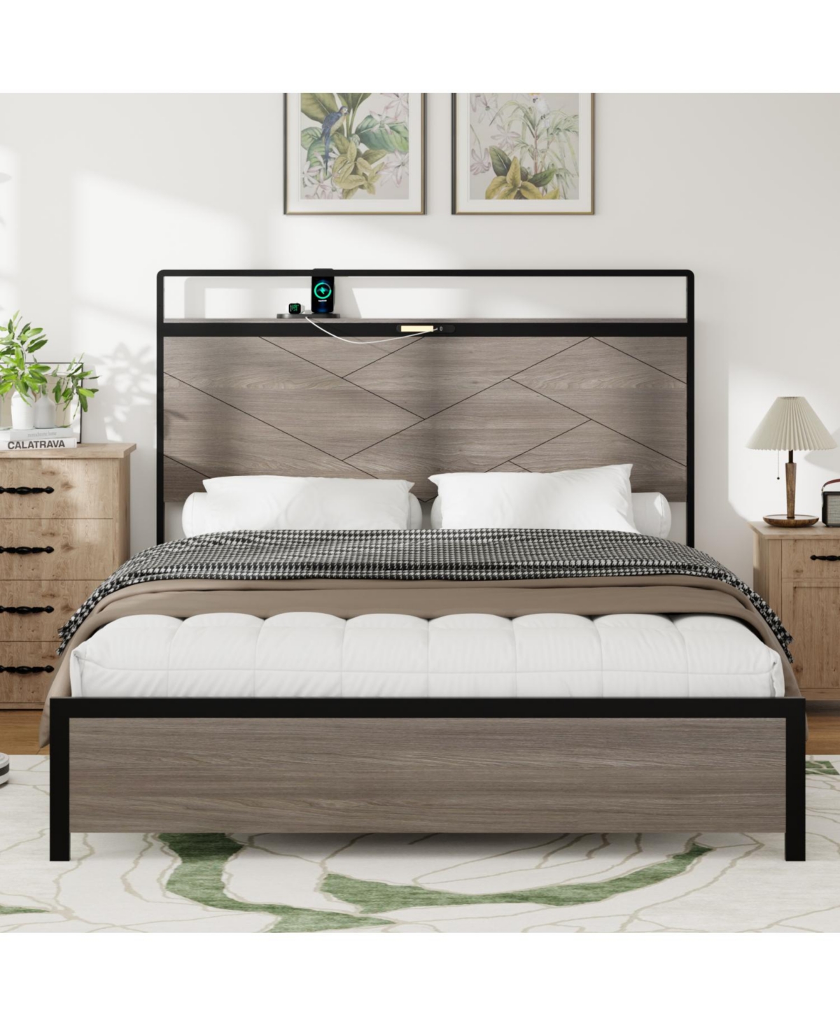 Click here for Streamdale Furniture Queen Wooden Platform Bed Fra... prices
