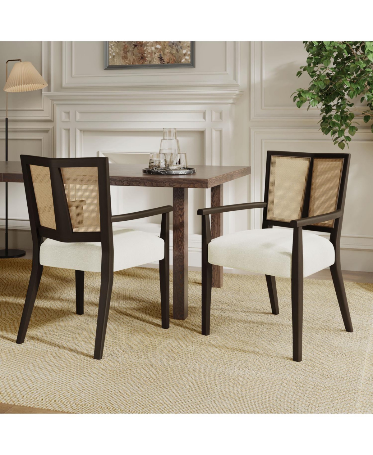 Click here for Streamdale Furniture Arm Dining Chair (dark brown+... prices