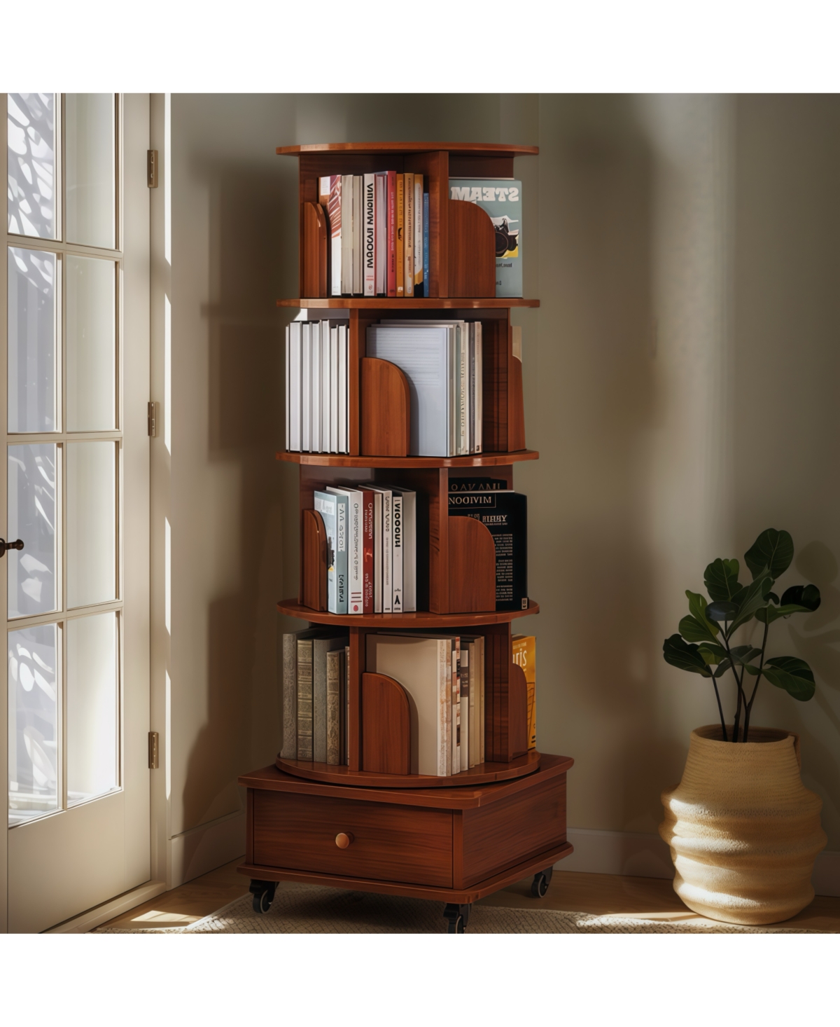 Click here for Streamdale Furniture Rotating 5-Tier Corner Booksh... prices