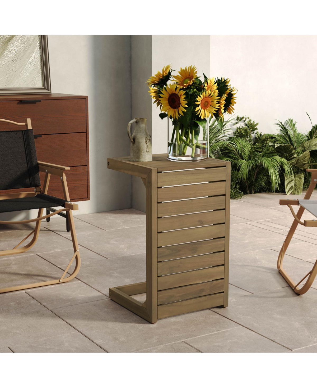 Click here for Streamdale Furniture C-shape end table Brown - Bro... prices