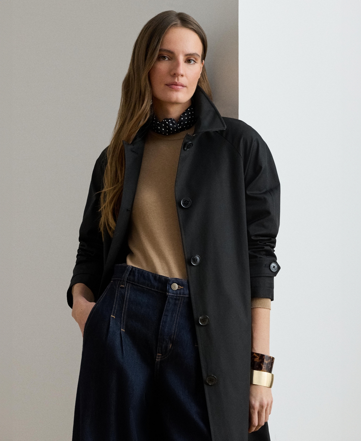 Click here for Lauren Ralph Lauren Womens Maxi Balmaccan Coat - B... prices