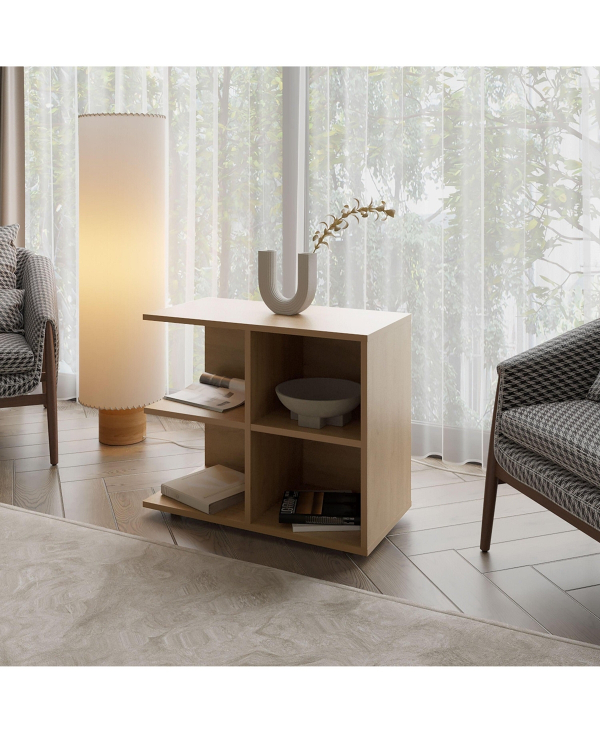 Click here for Fm Furniture Angus Side Table with Open Storage an... prices