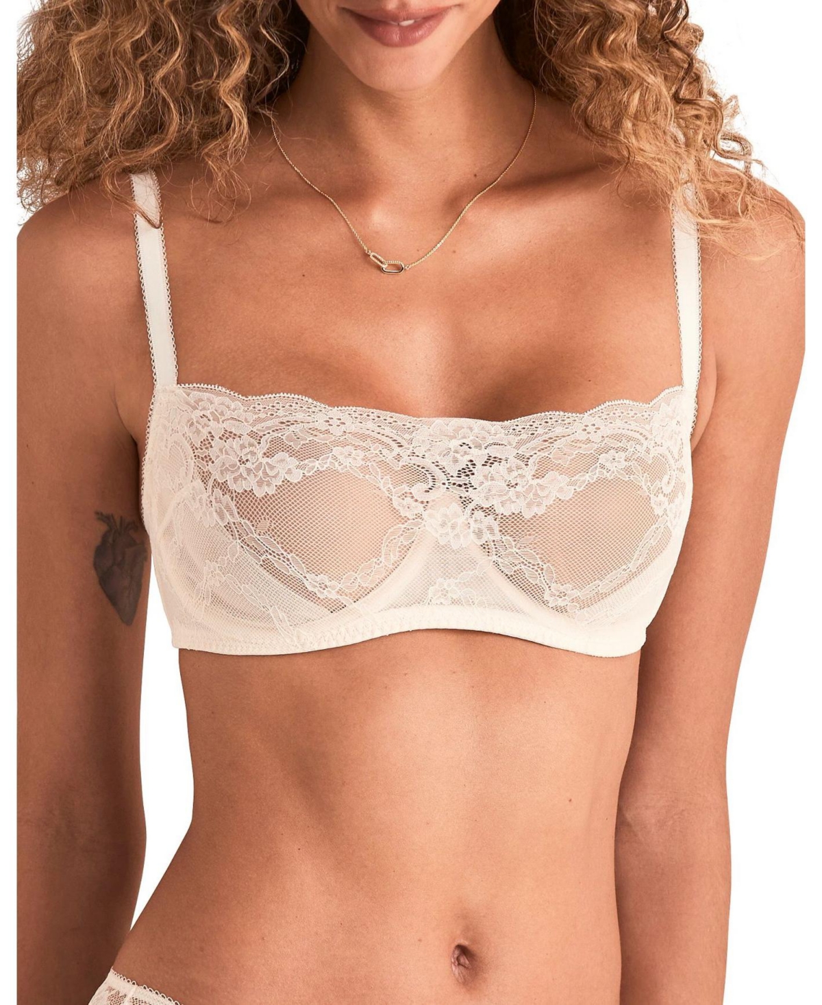 Click here for Adore Me Womens Pamela Unlined Balconette Bra - Wh... prices