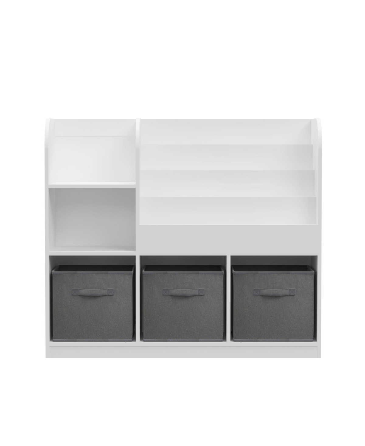 Click here for Cesicia White/Gray Kids Bookcase with 3 Collapsibl... prices
